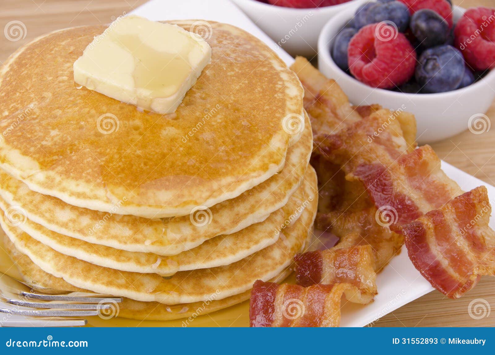 Stack of pancakes stock image. Image of buttermilk, morning - 31552893