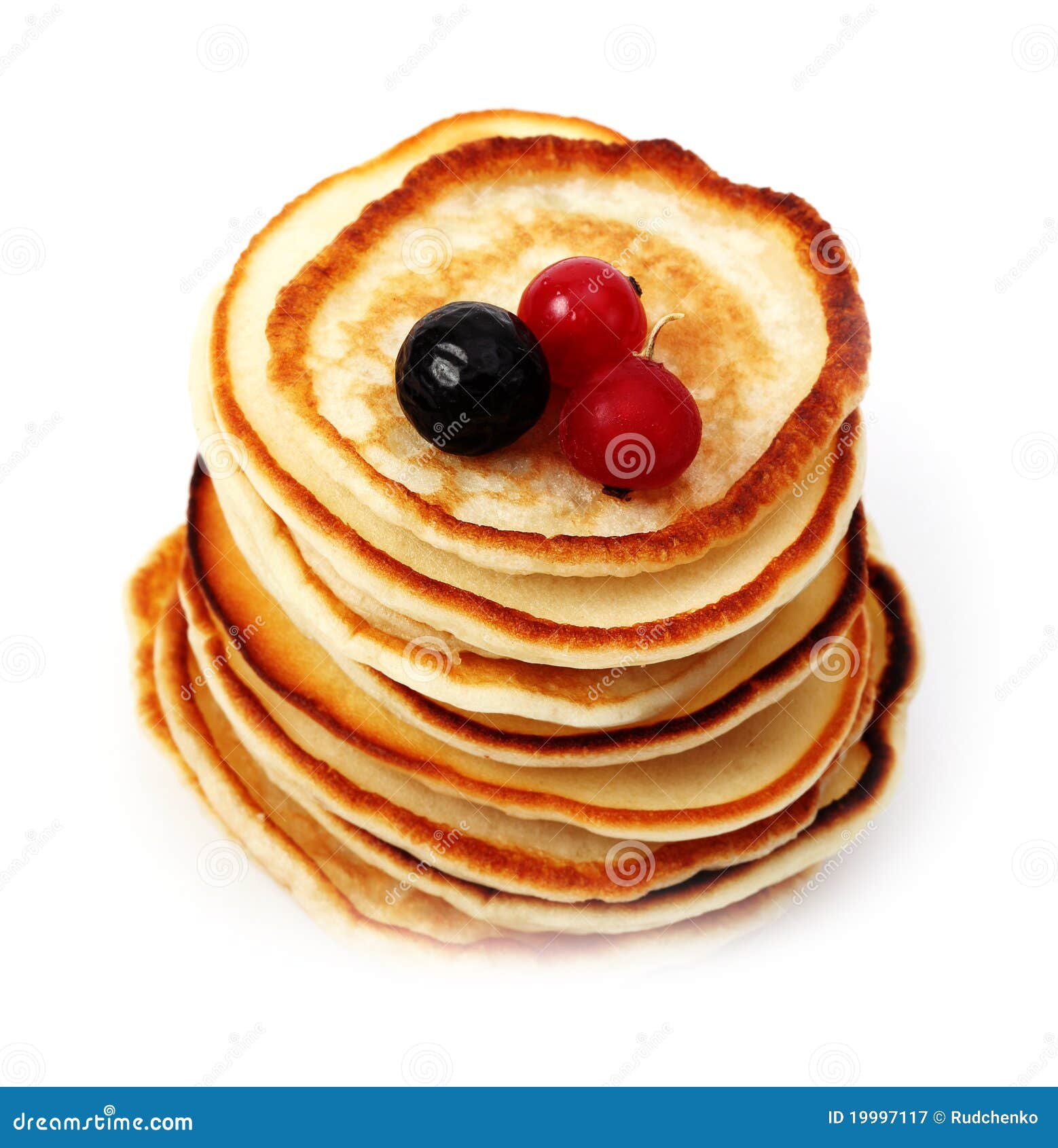 Stack of Pancakes with Fruit Stock Image - Image of breakfast, stack ...