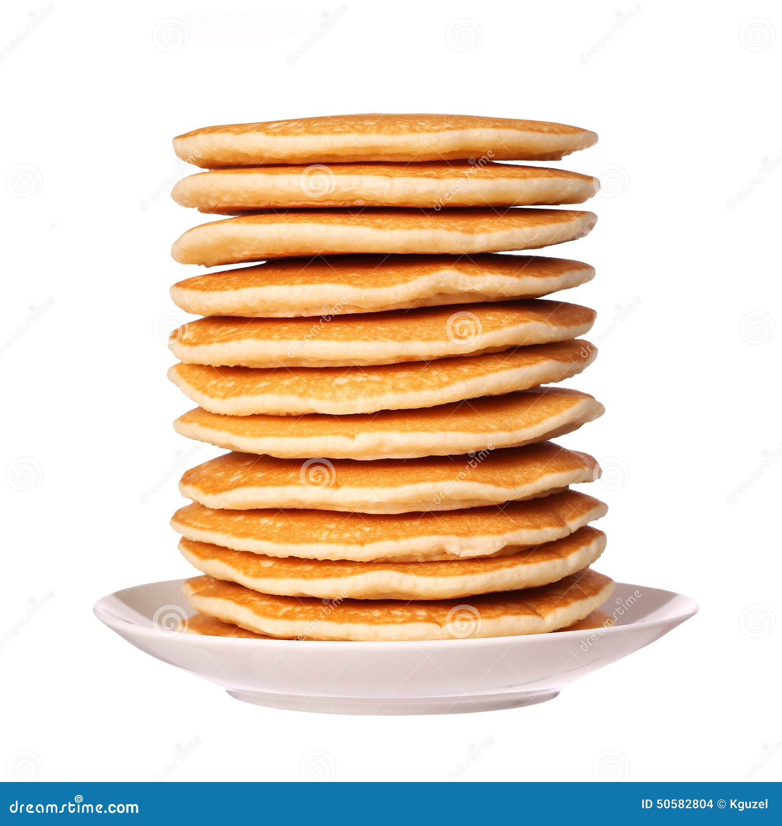 Stack of Pancakes isolated stock photo. Image of gourmet - 50582804