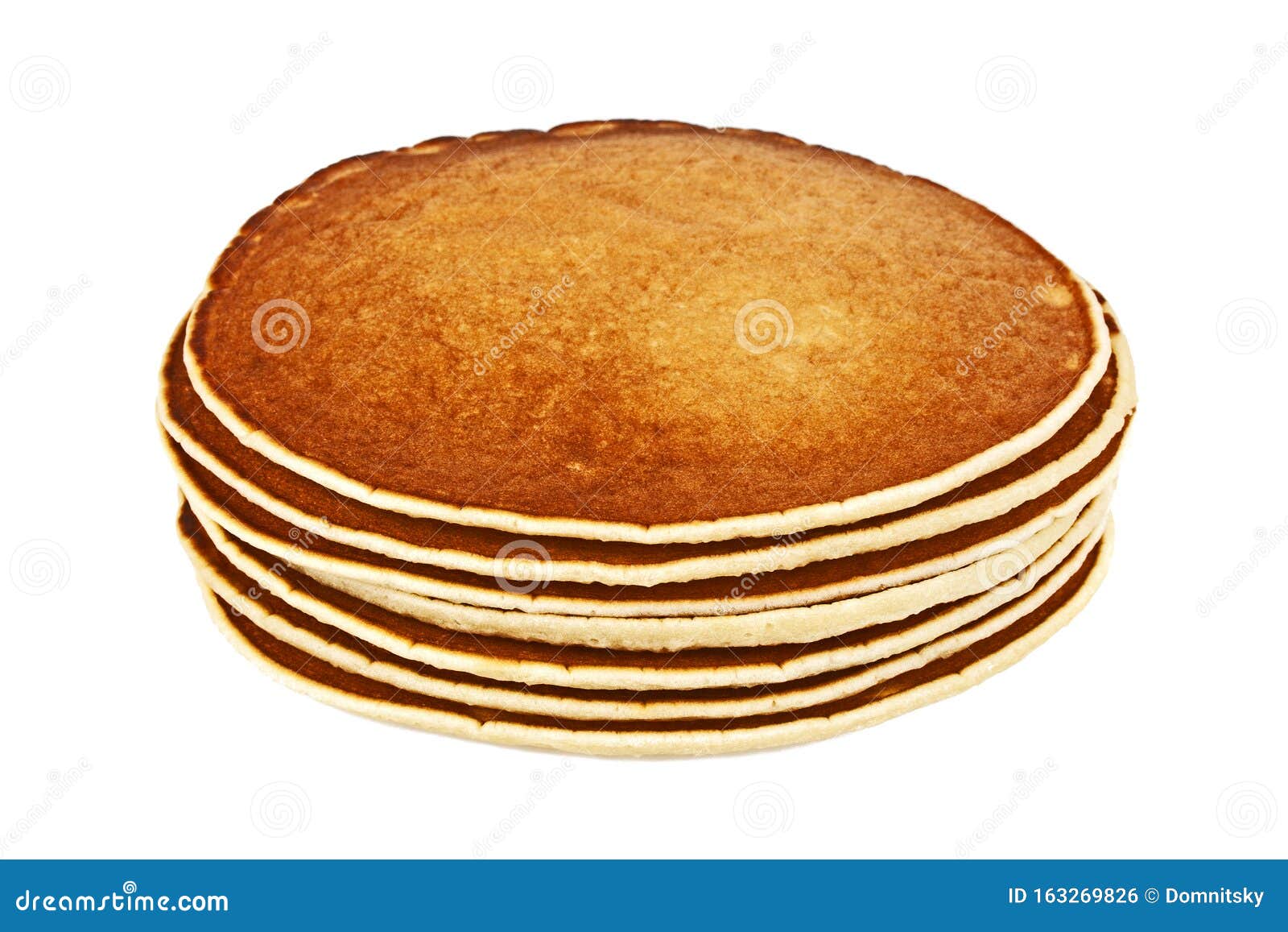 Stack of Pancakes Isolated on White Background Stock Photo - Image of ...