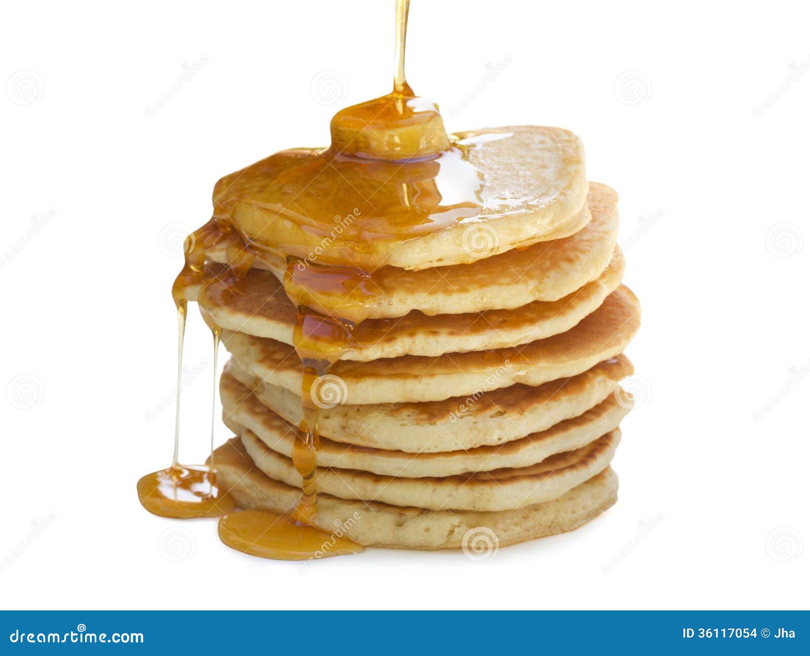 Stack of Pancakes Isolated on White Stock Photo - Image of objects ...