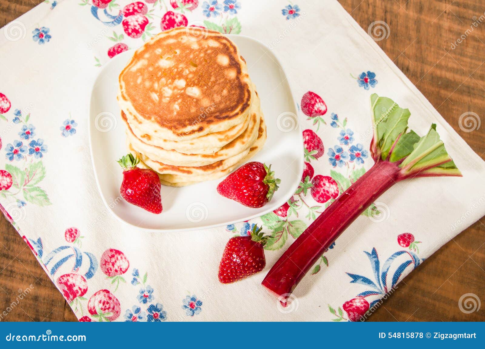 Stack of Pancakes with Strawberries Stock Photo - Image of crops ...