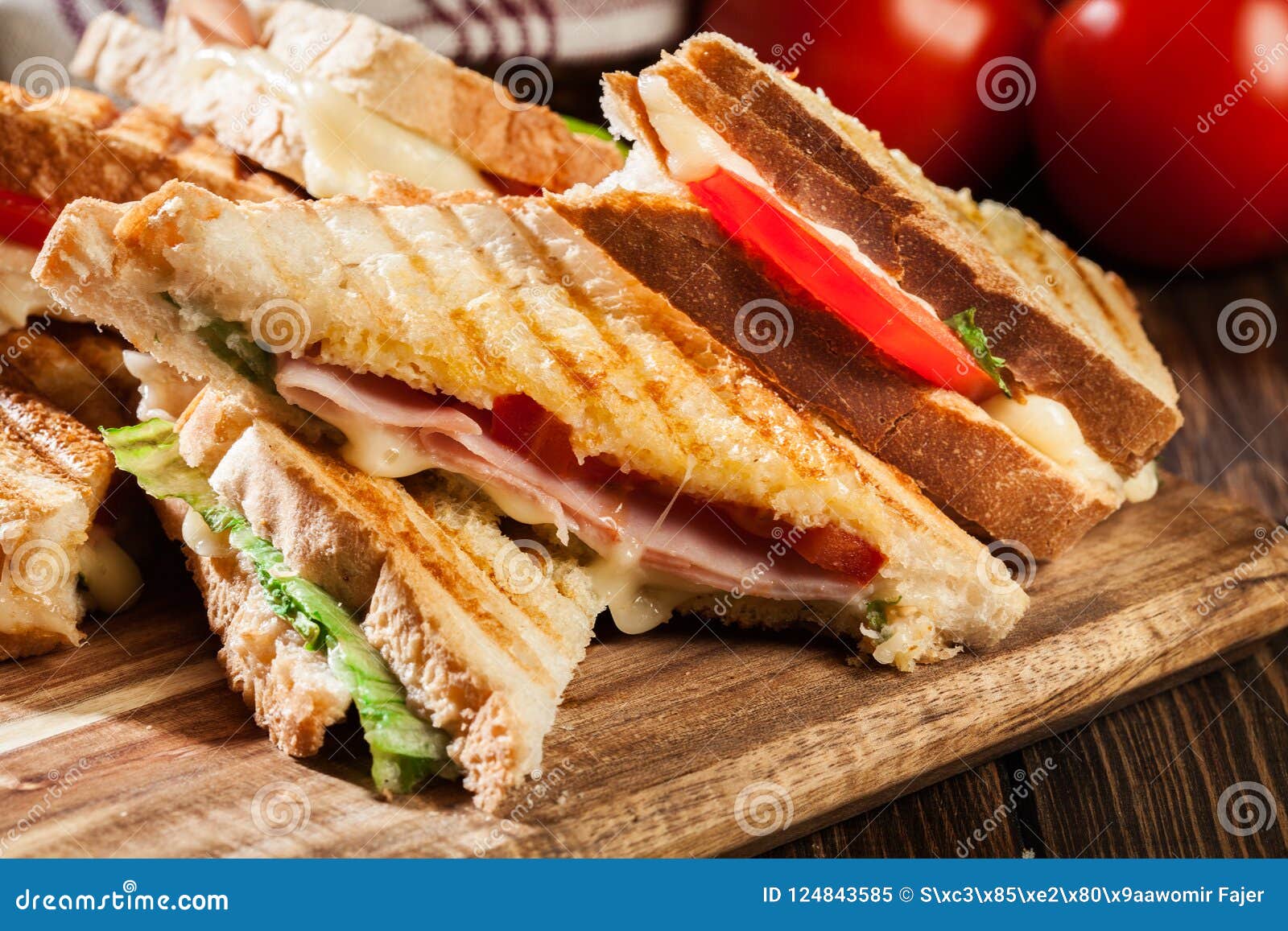 Stack of Panini with Ham, Cheese and Lettuce Sandwich Stock Image ... Stack of Panini with Ham, Cheese and Lettuce Sandwich Stock Image ...