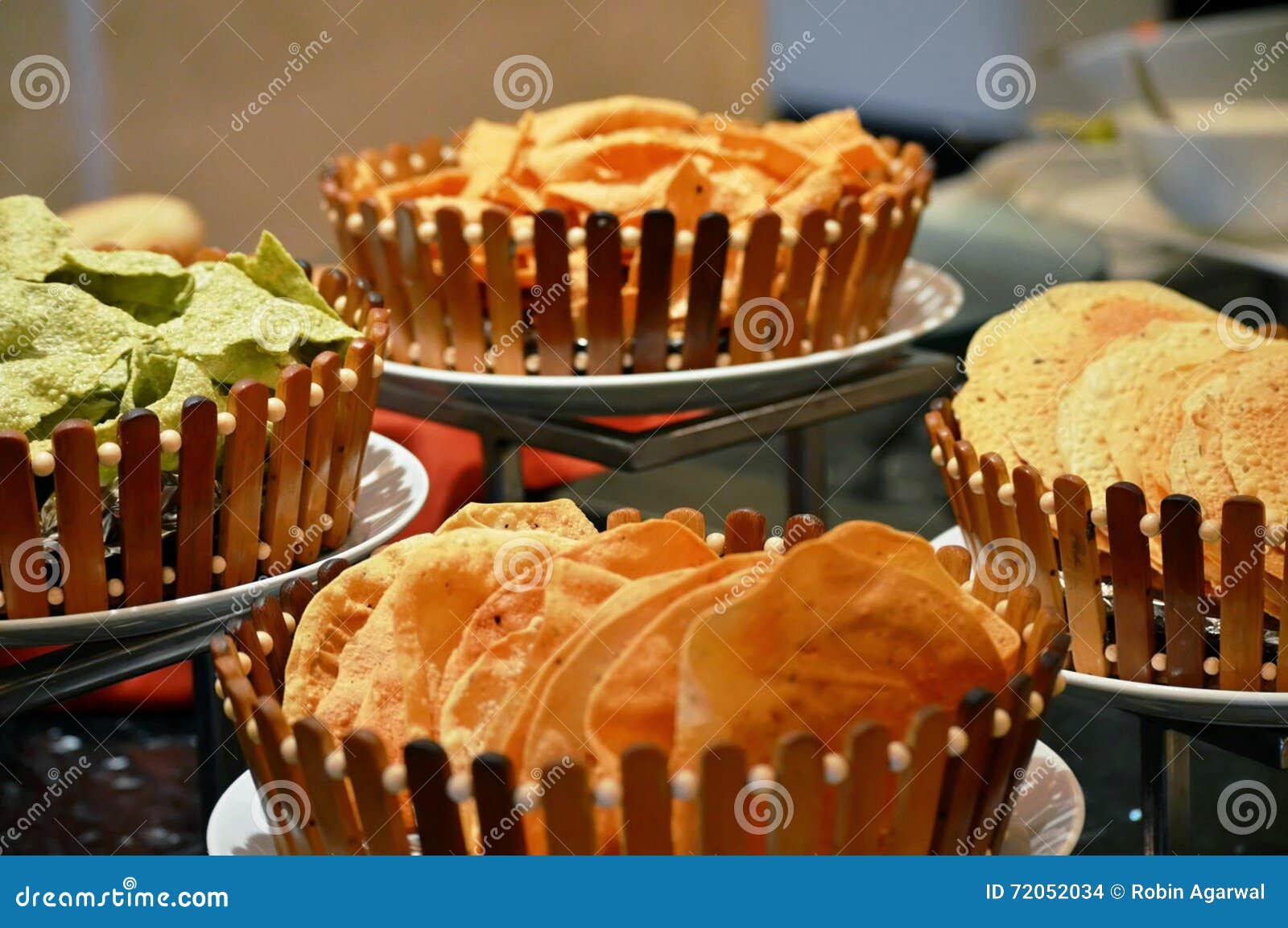 Stack of Papadums, Roasted Papad Stock Photo - Image of cracker ...