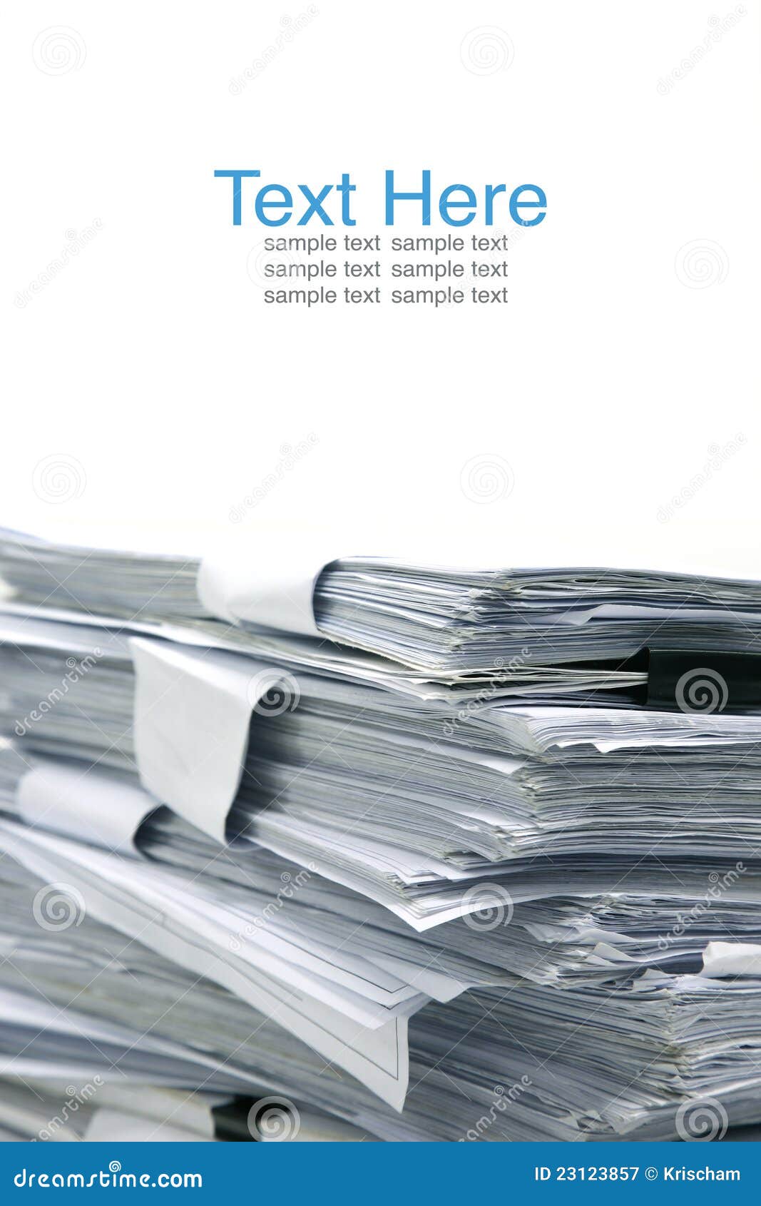 Stack of paper stock image. Image of papers, business - 23123857