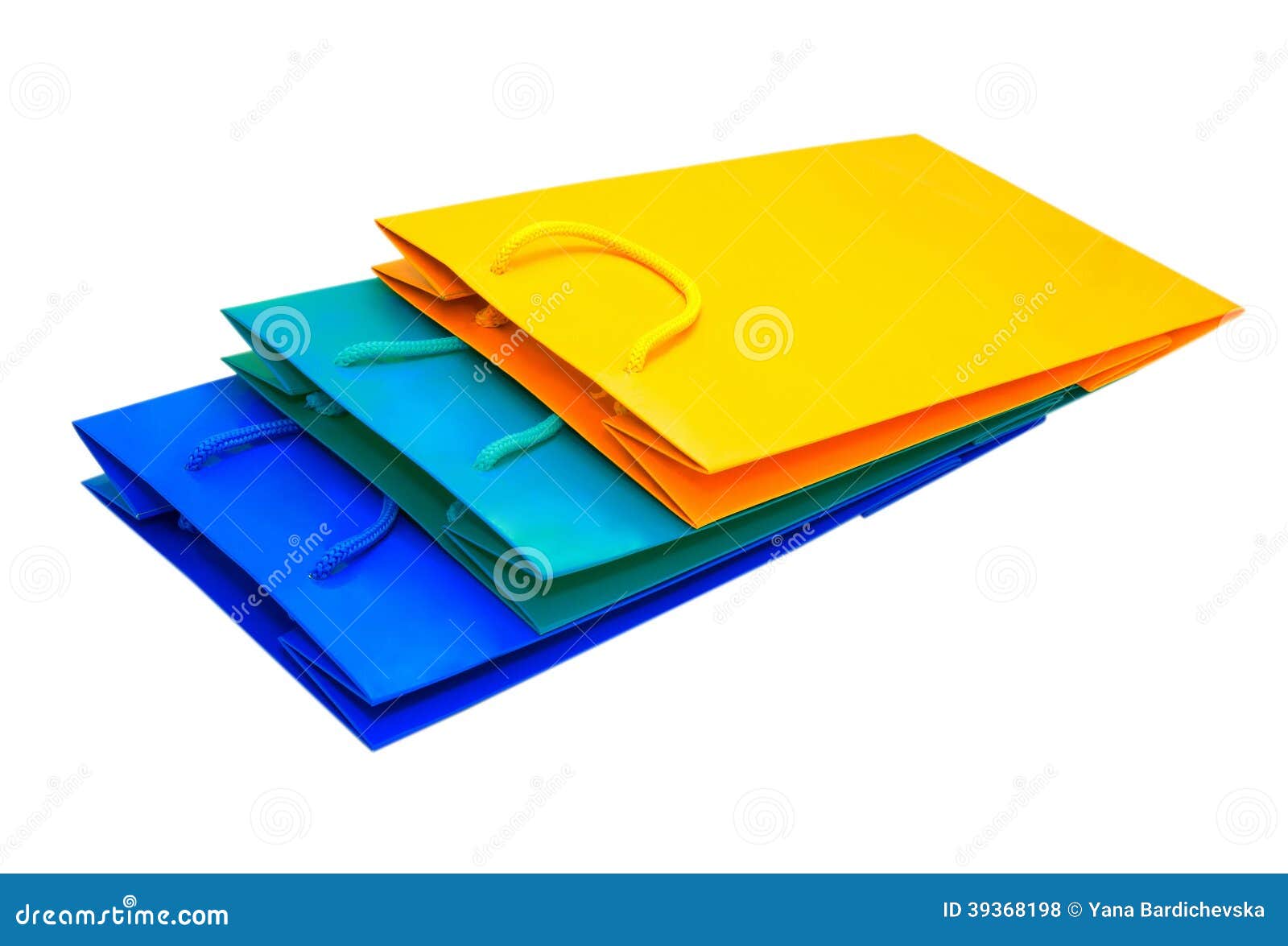 Stack of Paper Bags Isolated on White. Stock Photo - Image of container ...