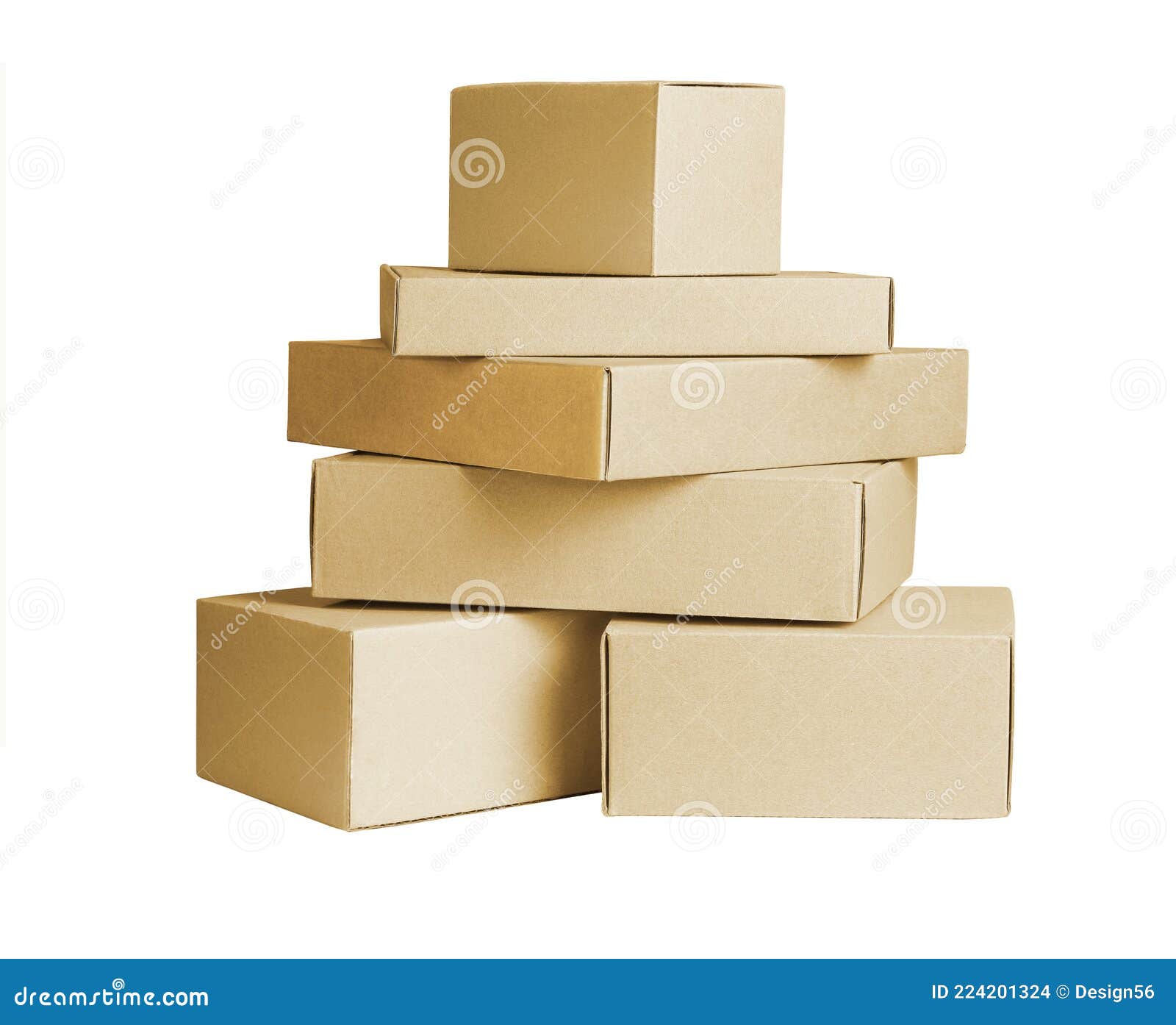 Stack of Paper Boxes stock photo. Image of background - 224201324