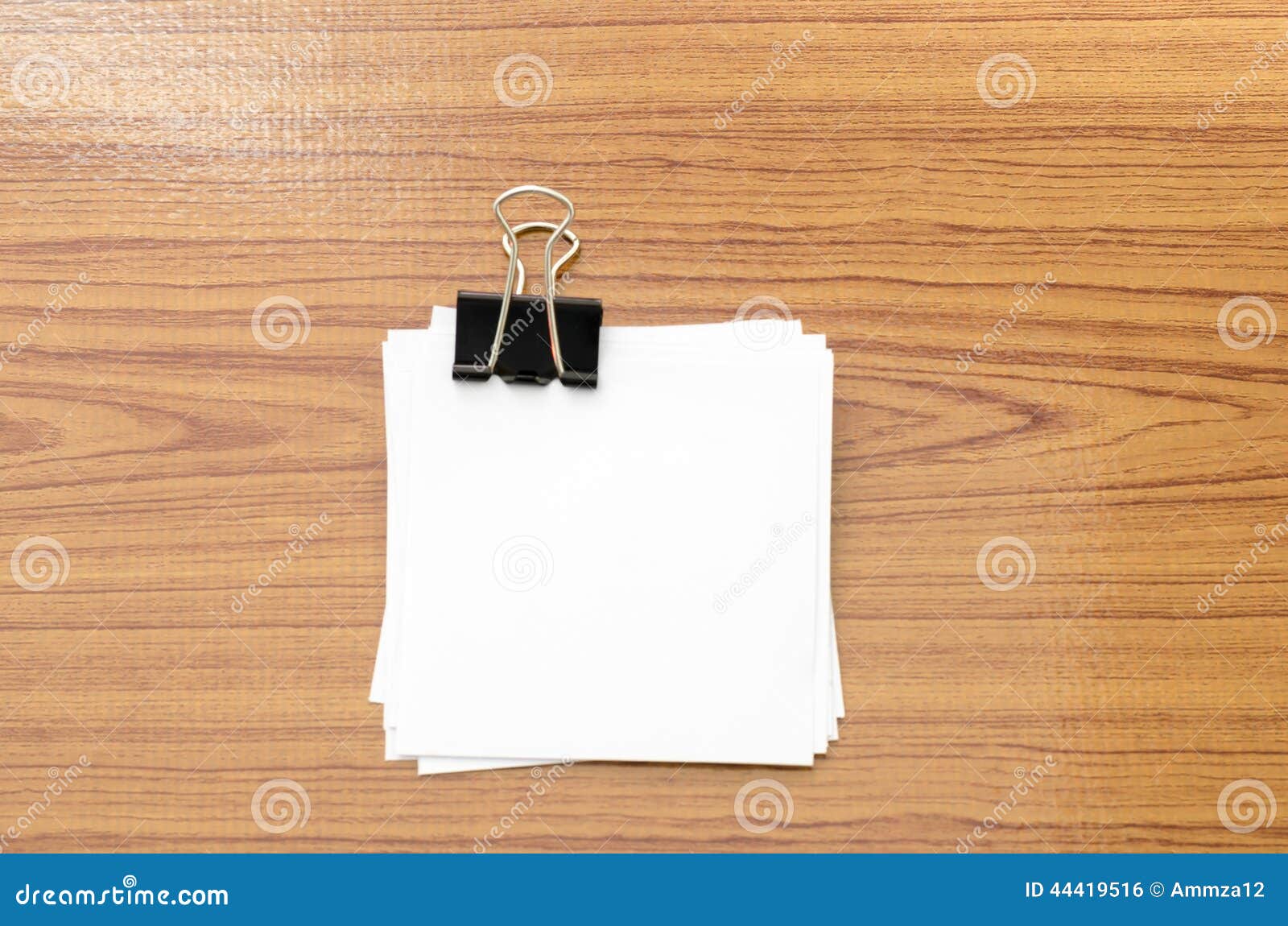 Stack of paper with clip stock photo. Image of bulldog - 44419516