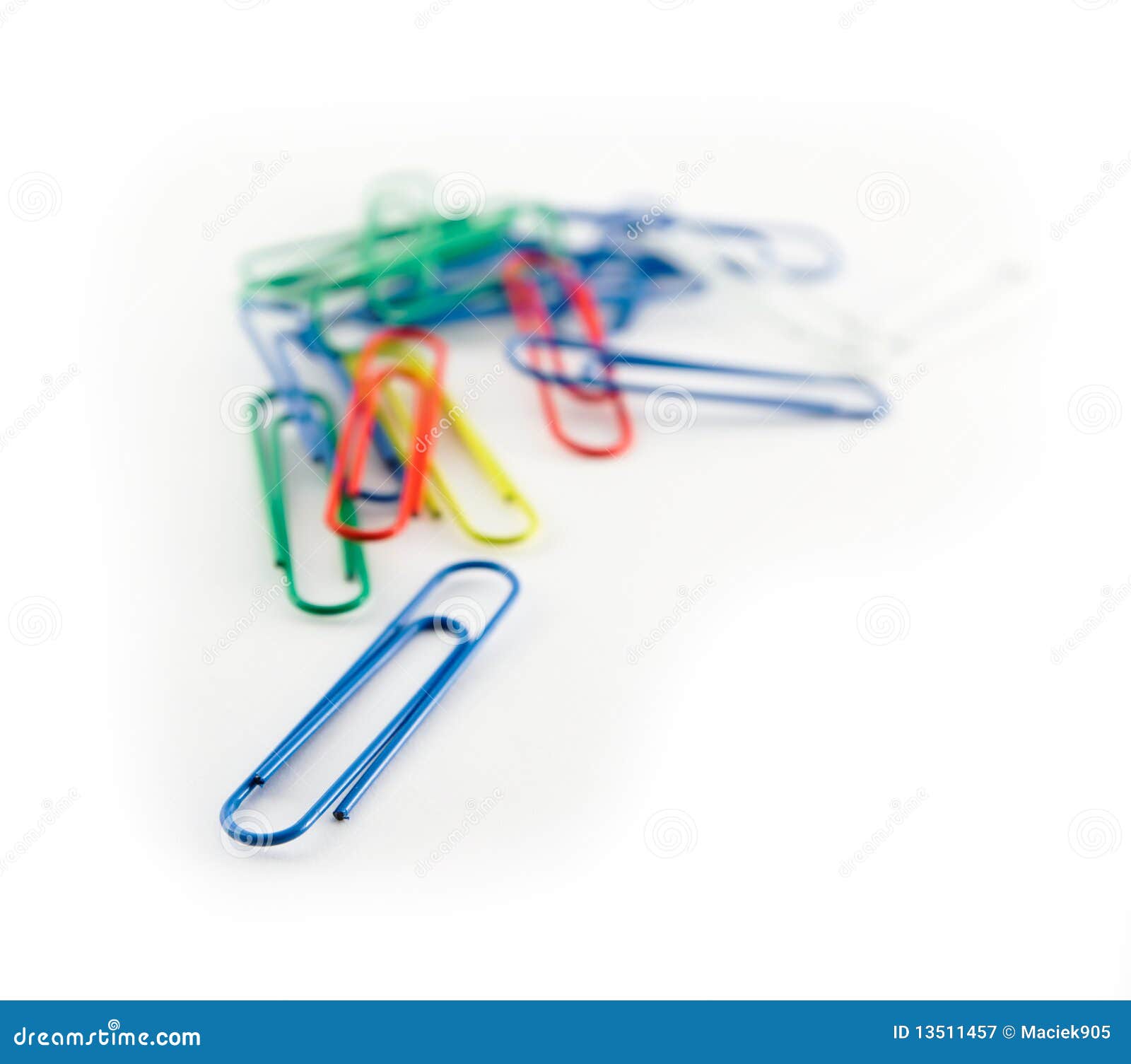 Stack of paper clips stock image. Image of isolated, curve - 13511457