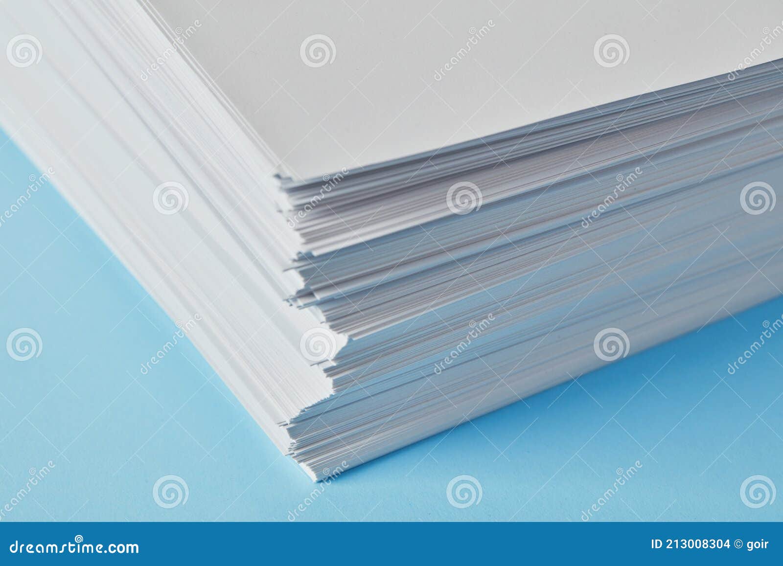 Stack of paper close-up stock photo. Image of office - 213008304