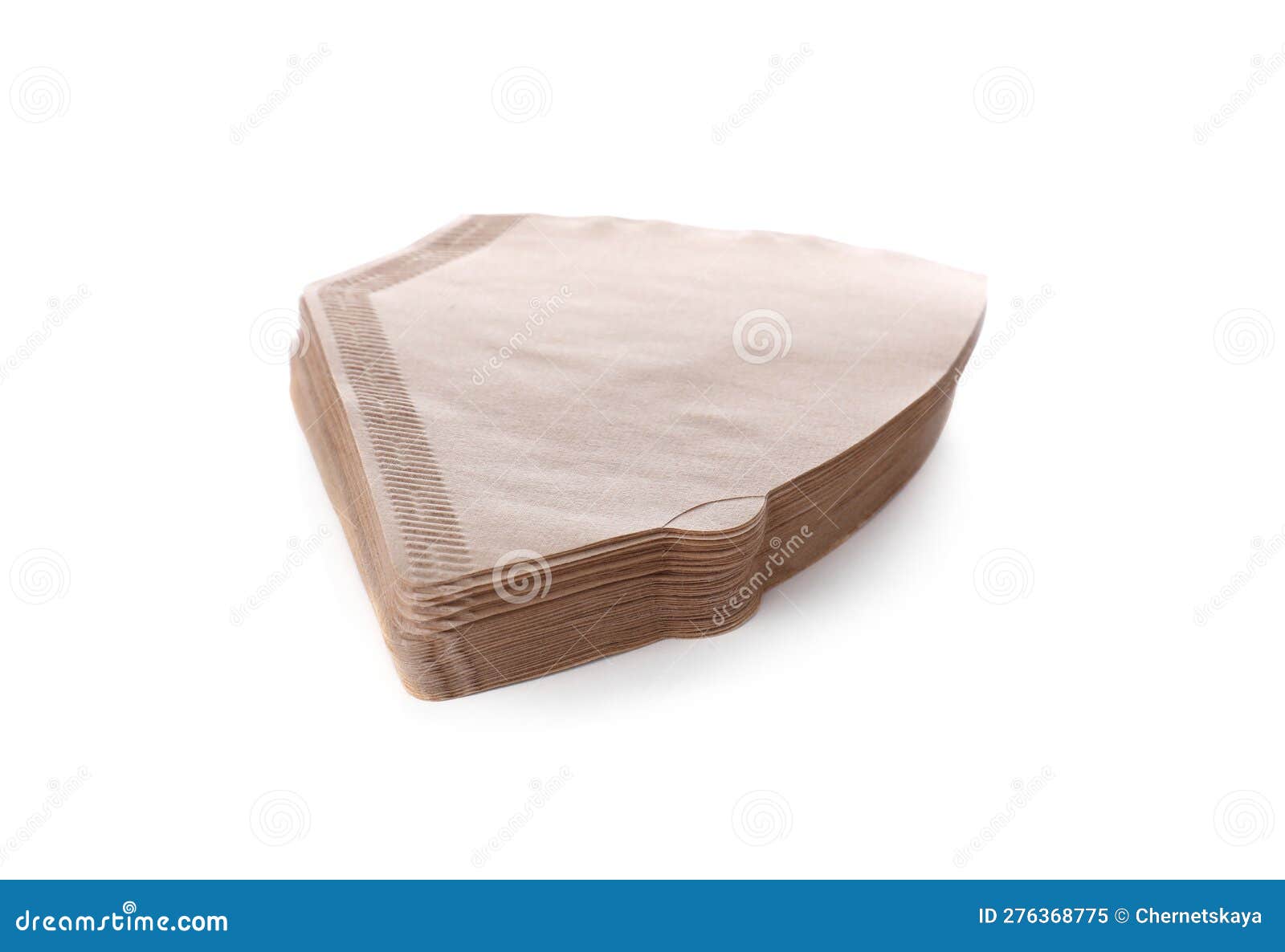 Stack of Paper Coffee Filters Isolated on White Stock Image - Image of ...