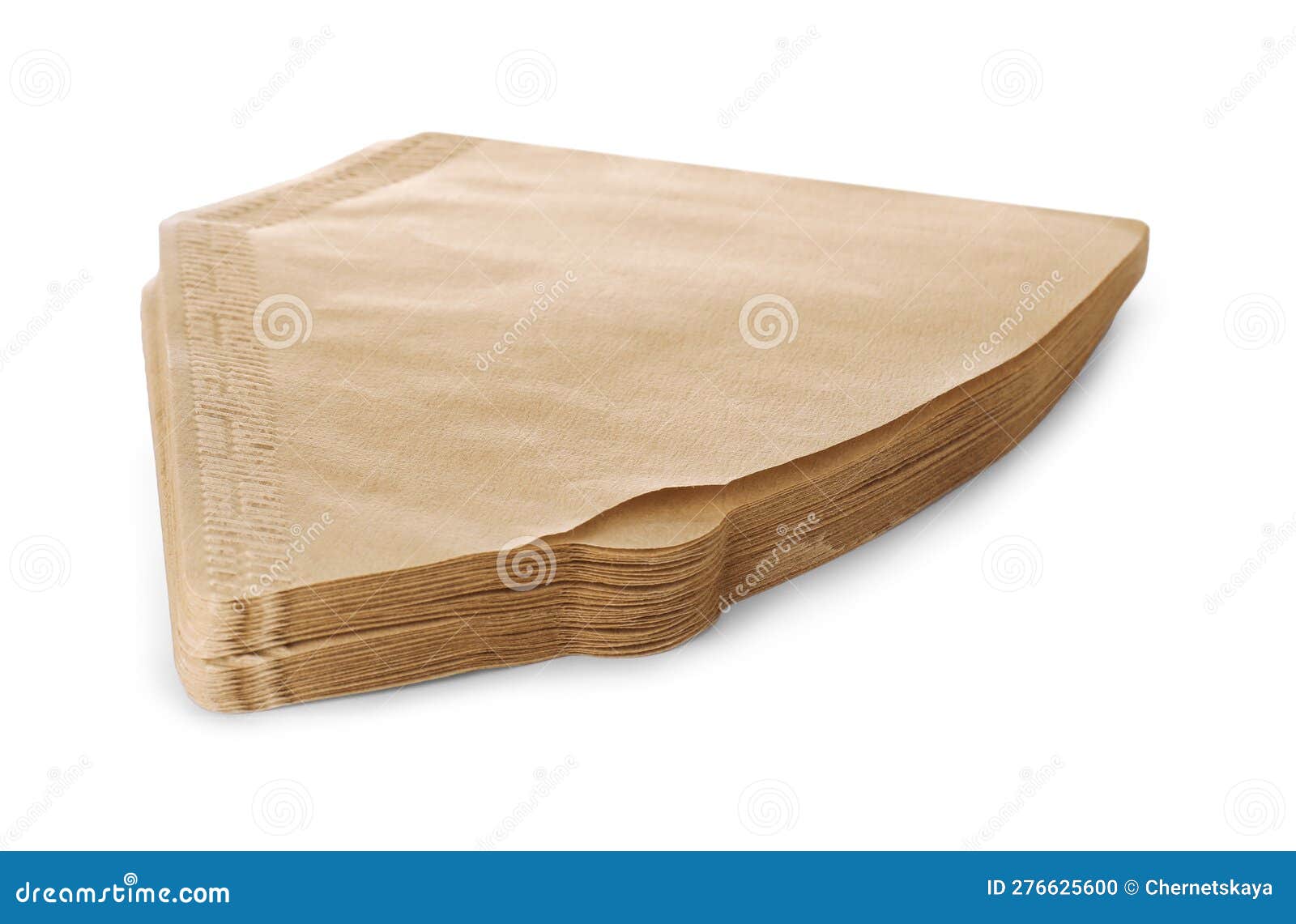 Stack of Paper Coffee Filters Isolated on White Stock Photo - Image of ...