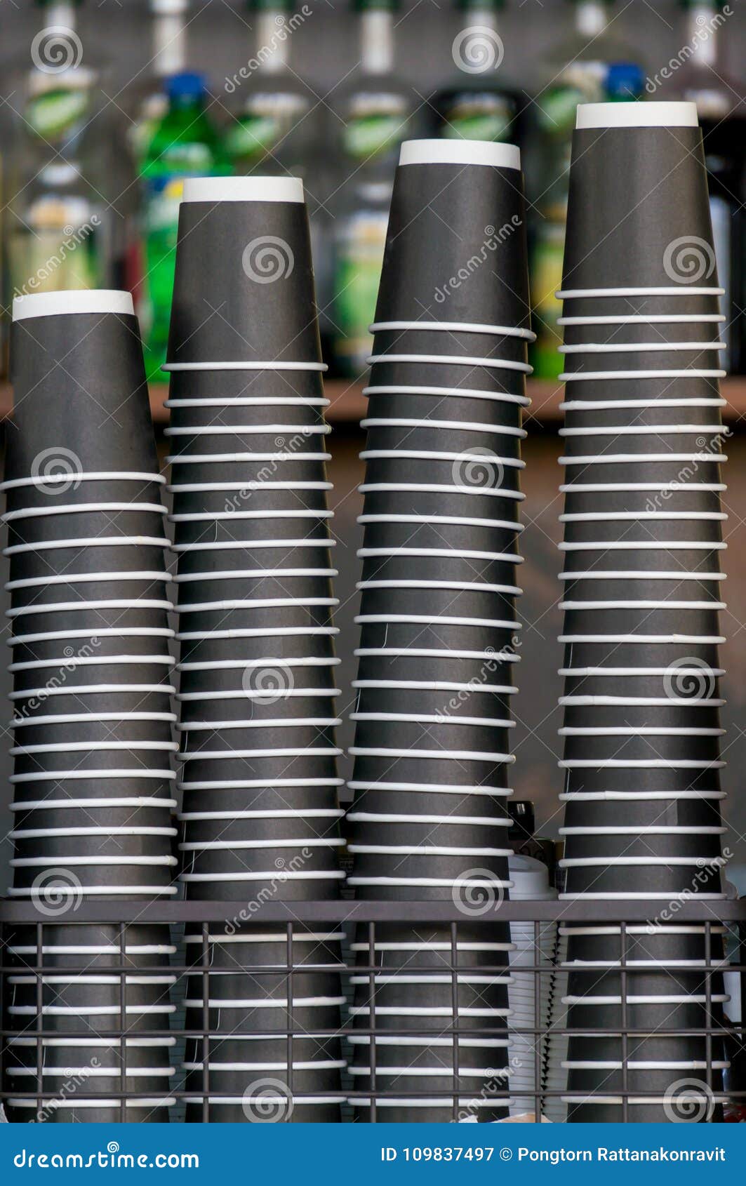 Stack of Paper Cup of Coffee Stock Image - Image of coffee, background ...