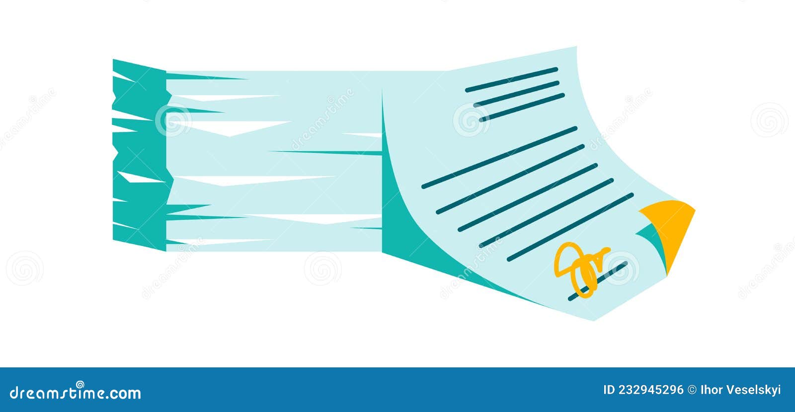 Stack Paper Documents and Signature Agreement Stock Vector ...