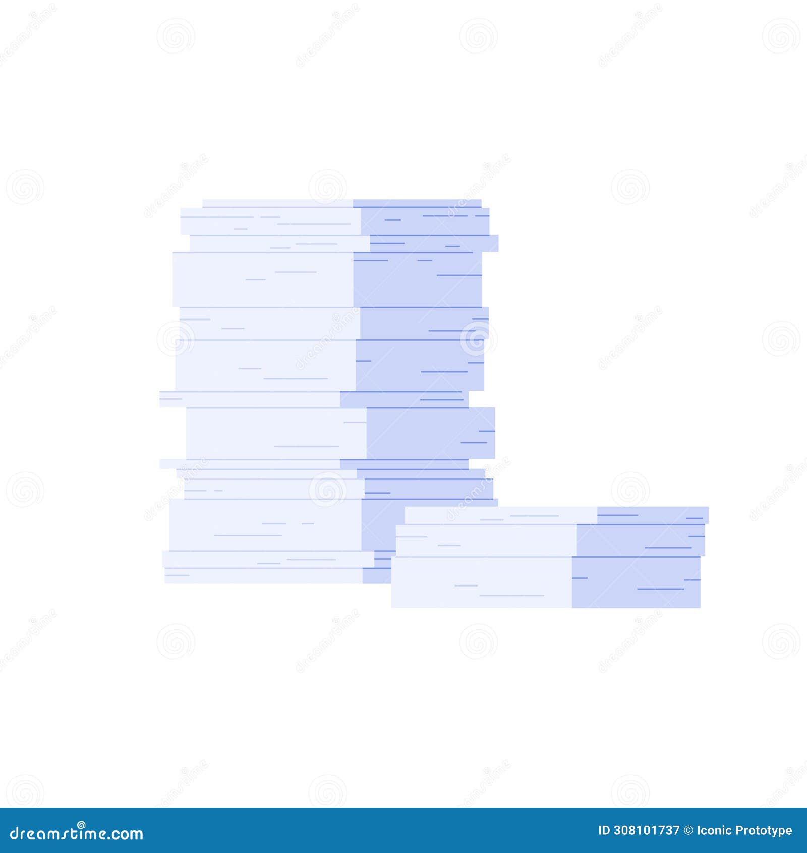 Stack of Paper Documents, Two Unorganized Pile of Messy Pages Stock ...