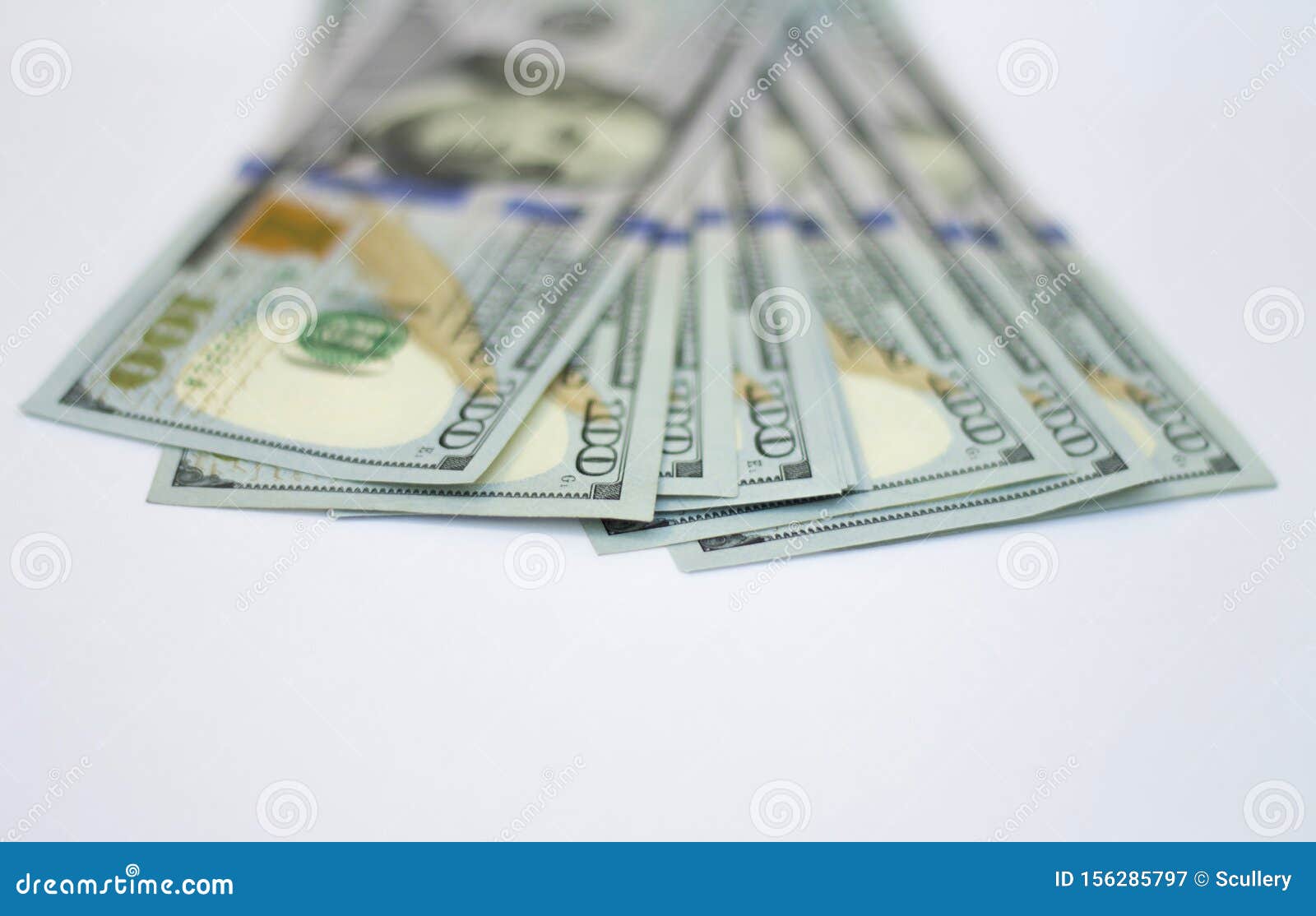 Stack of Paper 100 Dollars USA on the White Background Stock Image ...