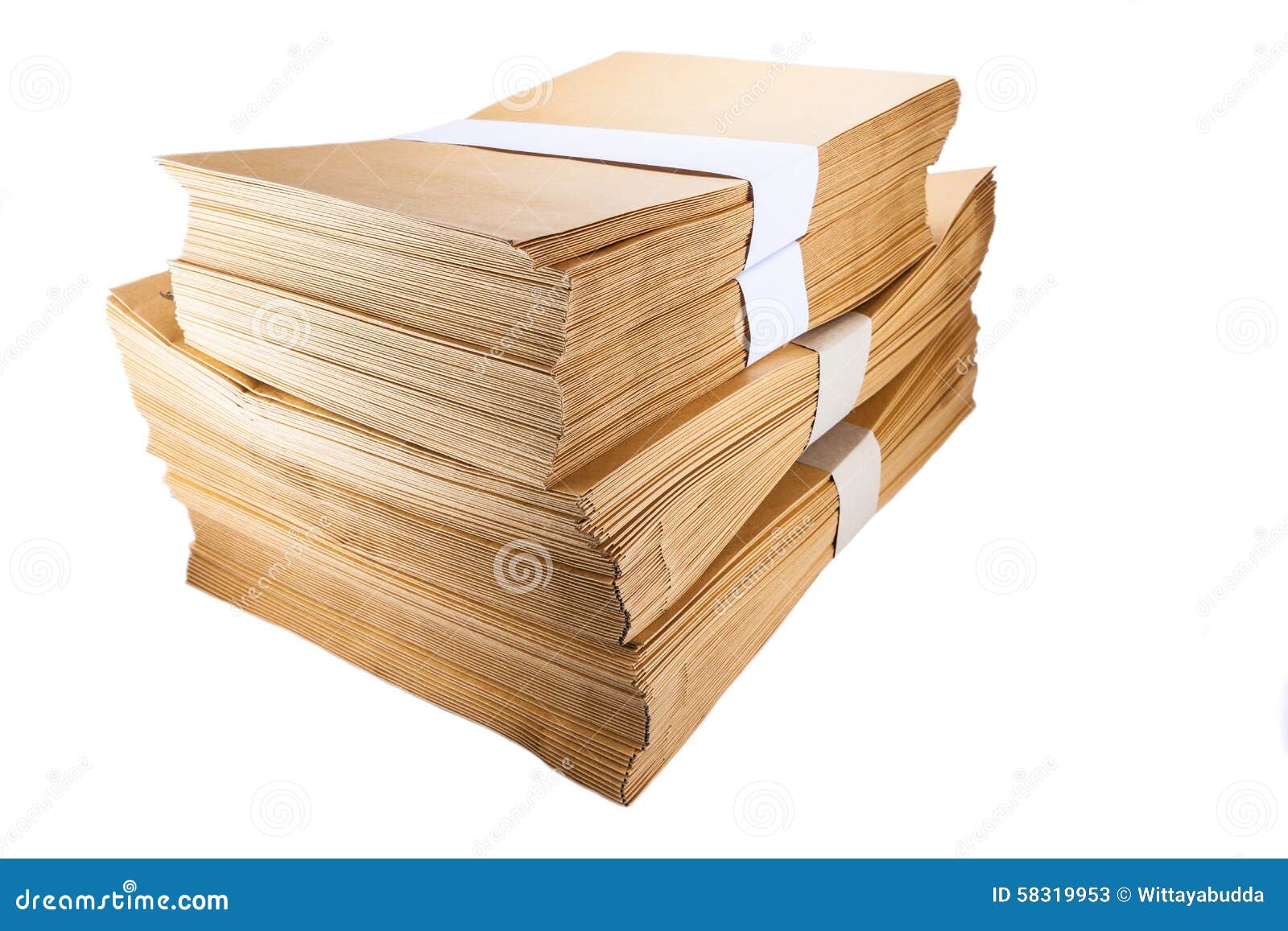 Stack Paper envelopes stock image. Image of information - 58319953