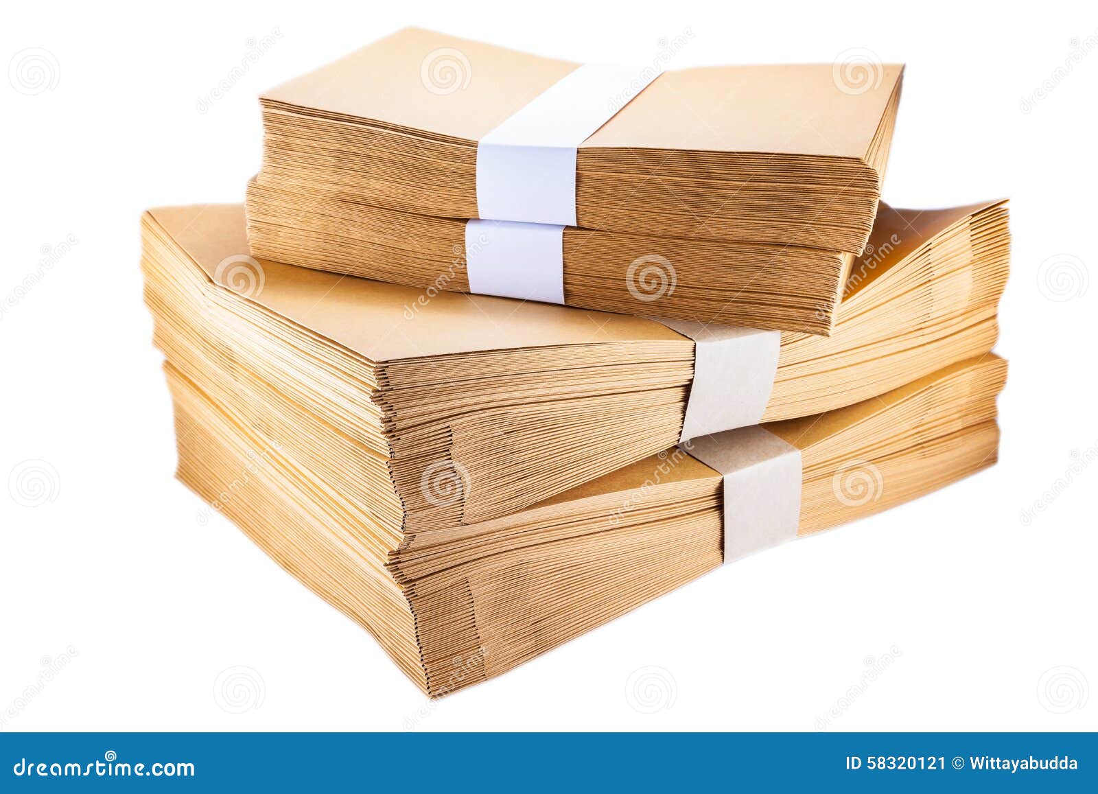 Stack Paper envelopes stock image. Image of business - 58320121