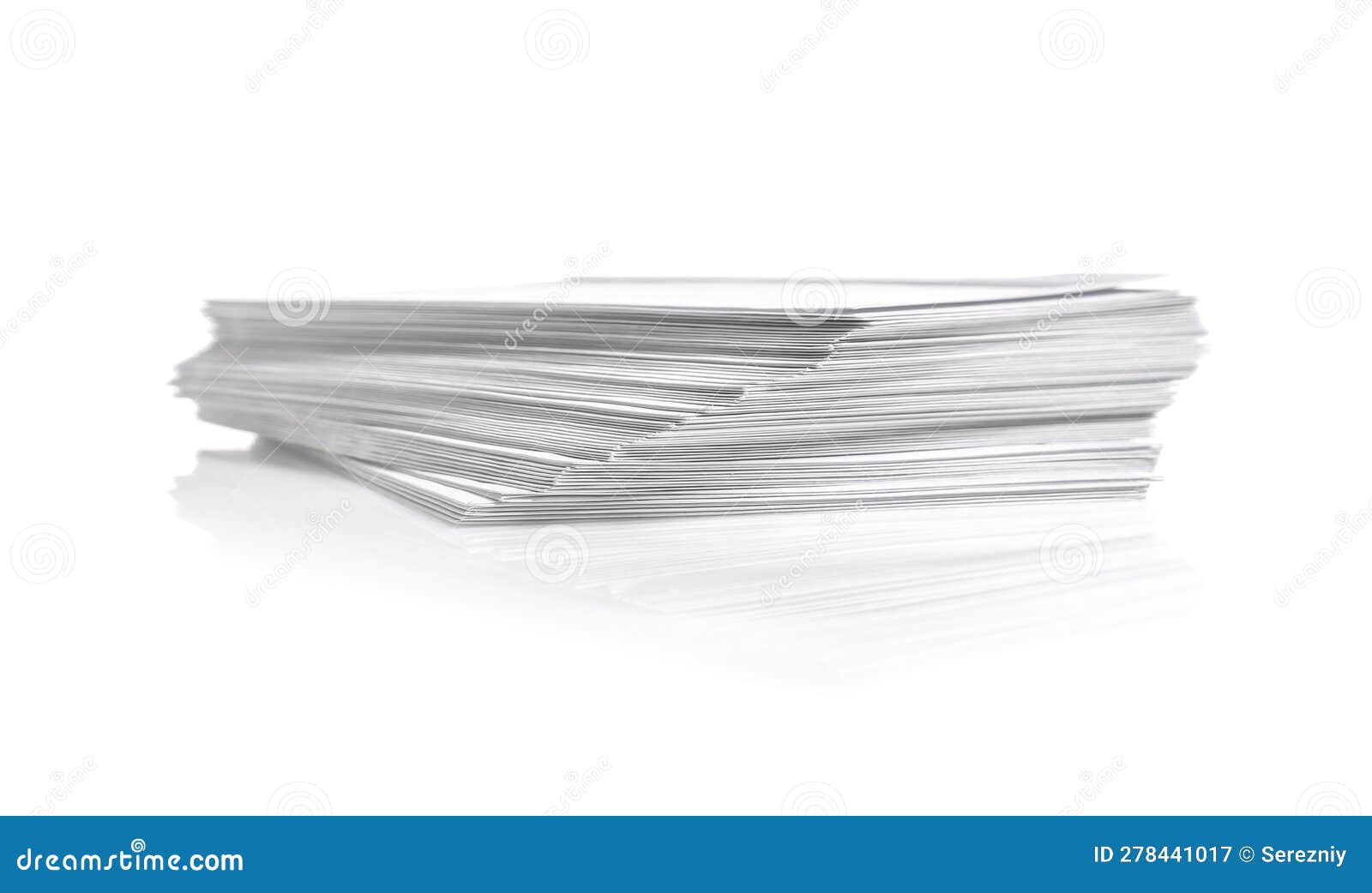 Stack of Paper Envelopes on White Background Stock Image - Image of ...