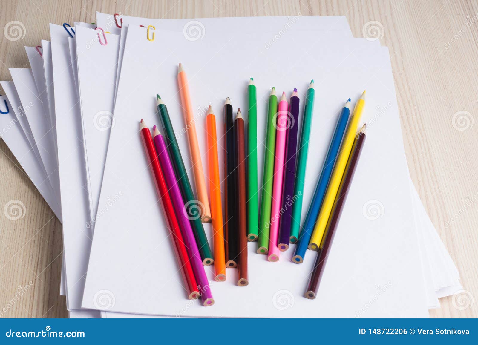 Stack of Paper Files. Fear of a Clean Slate Concept Stock Photo - Image ...