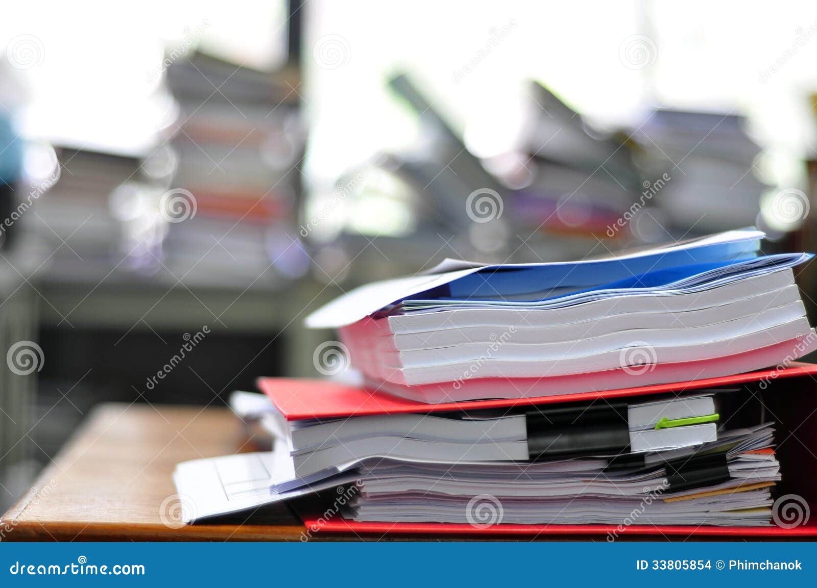Stack of paper files stock photo. Image of note, college - 33805854