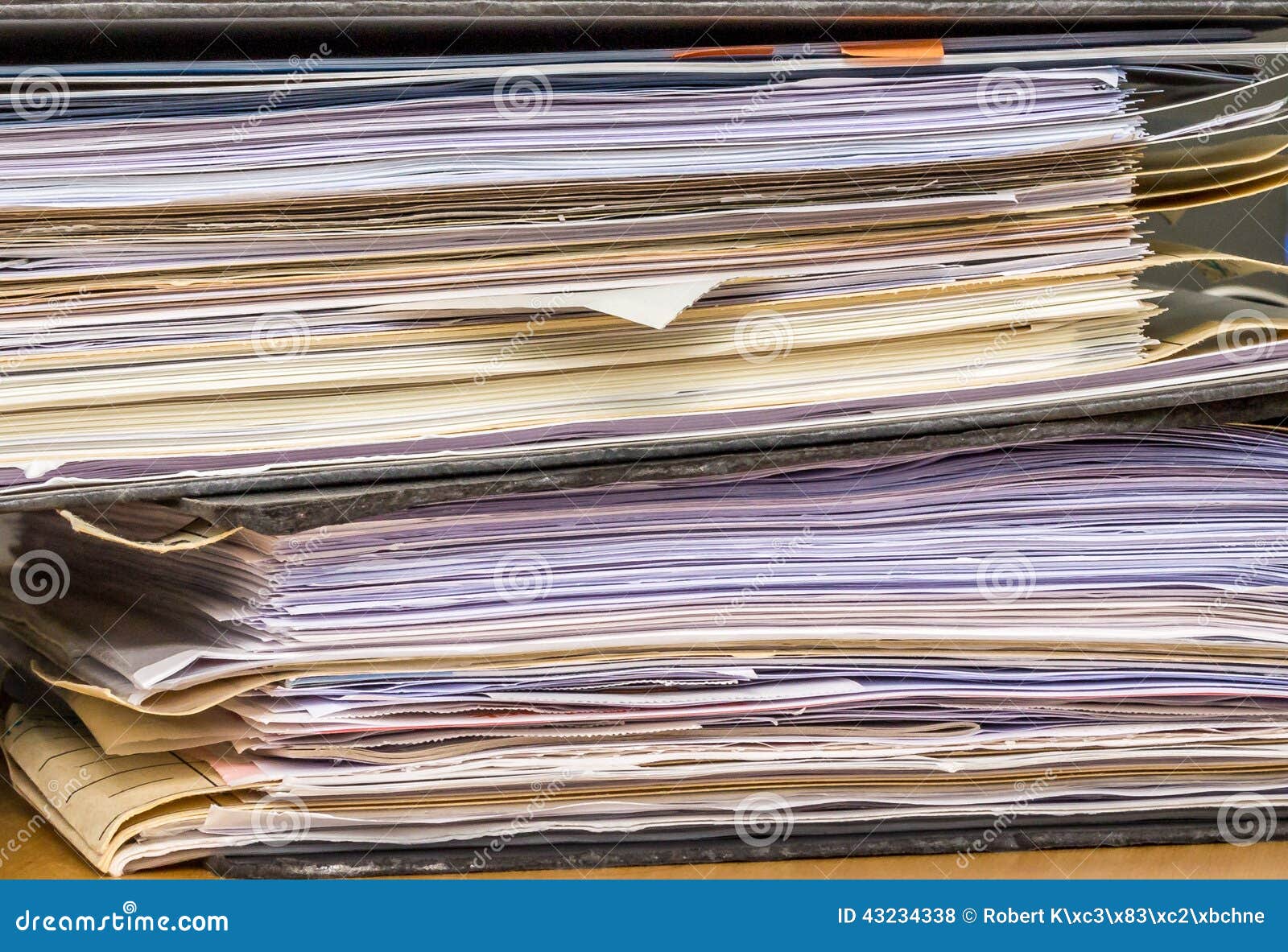 Stack of Paper files stock photo. Image of book, aktenordner - 43234338