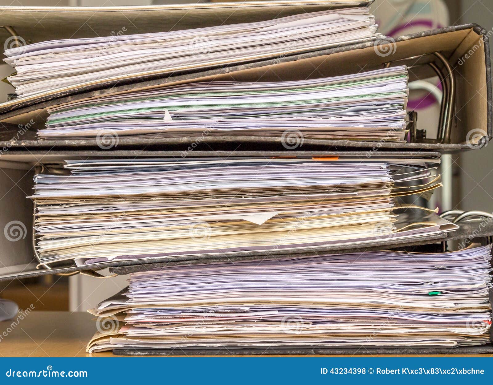 Stack of Paper files stock photo. Image of folders, business - 43234398