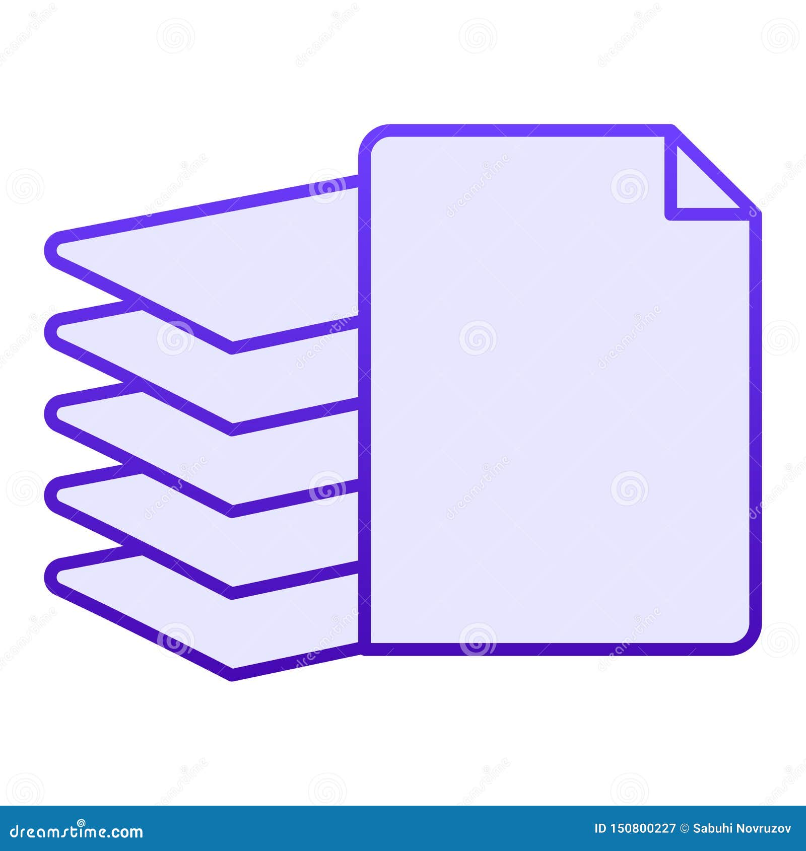 Stack of Paper Flat Icon. Files Blue Icons in Trendy Flat Style Stock ...