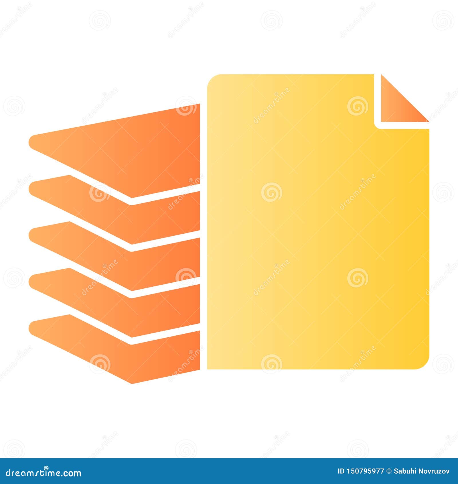 Stack of Paper Flat Icon. Files Color Icons in Trendy Flat Style Stock ...