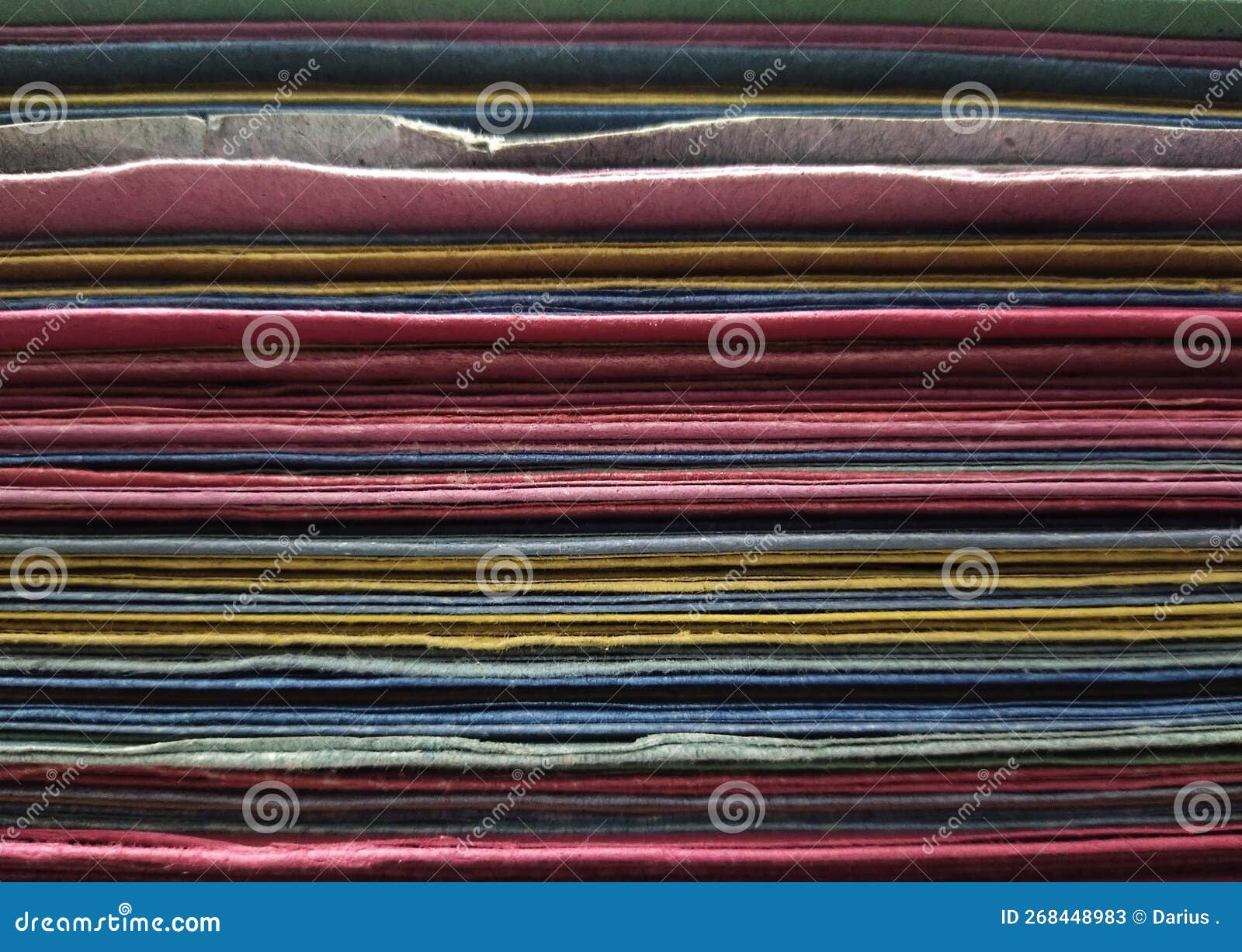 Stack Paper Folders Horizontally for Background Stock Image - Image of ...