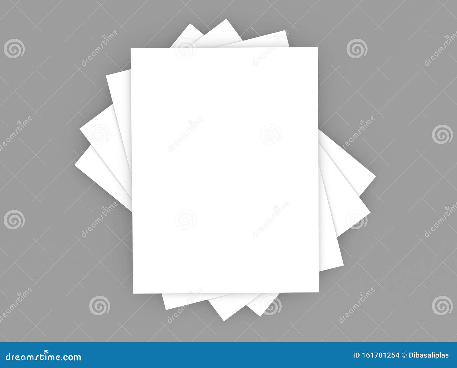 A Stack of A4 Paper on a Gray Background . Stock Illustration ...