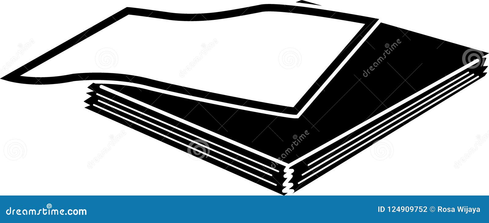 A Stack of Paper Icon in Black with 1 Page Aside Stock Photo ...