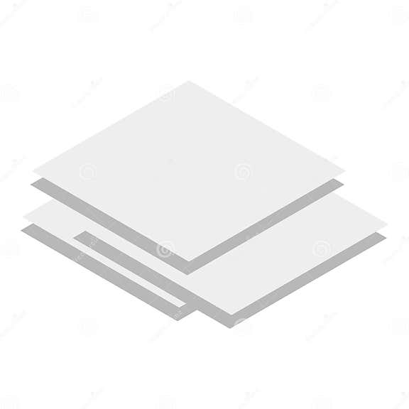 Stack of Paper Icon, Isometric Style Stock Vector - Illustration of ...