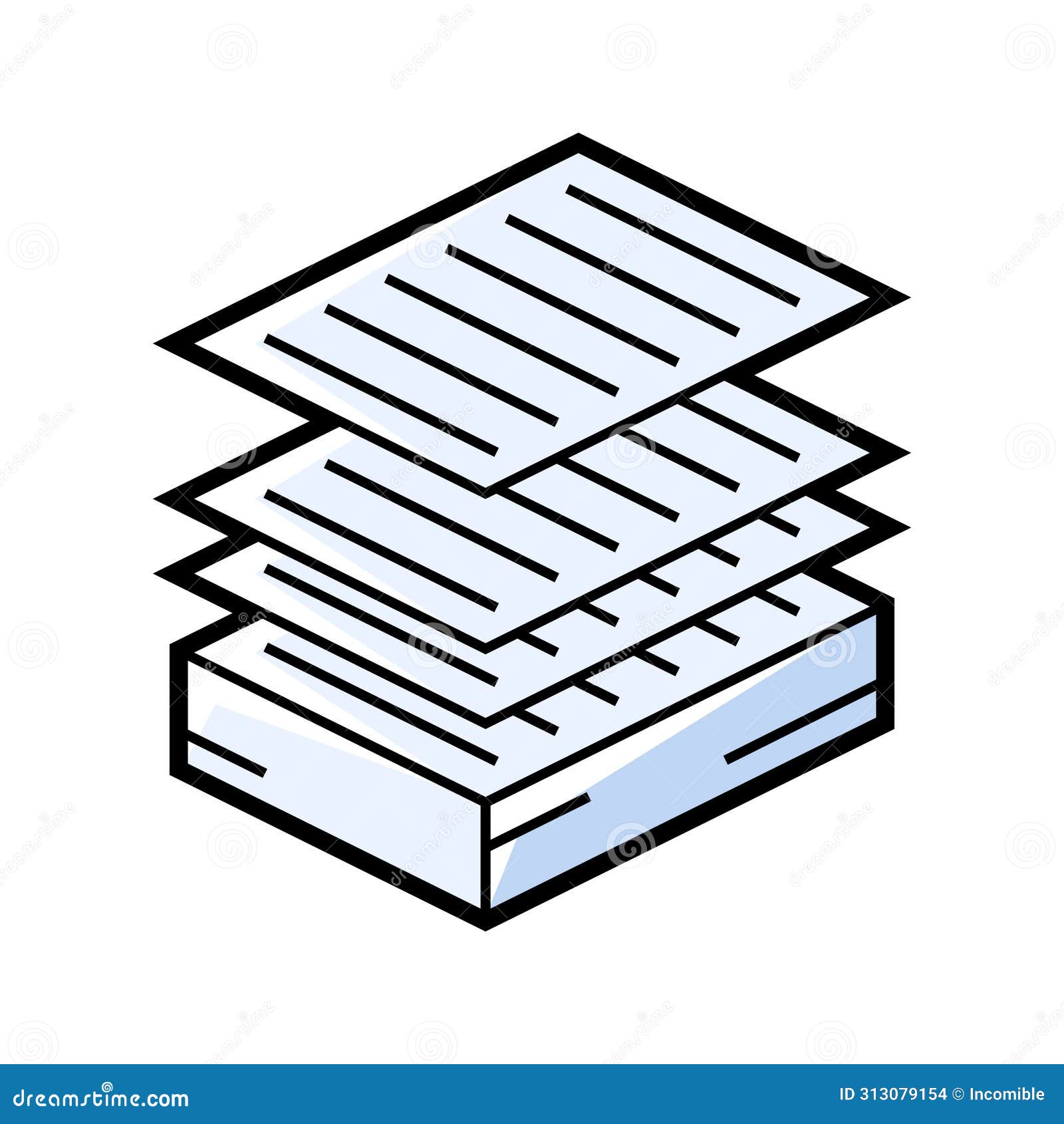 Stack of Paper Icon in Isometry. Image for Website, App, Logo, UI ...