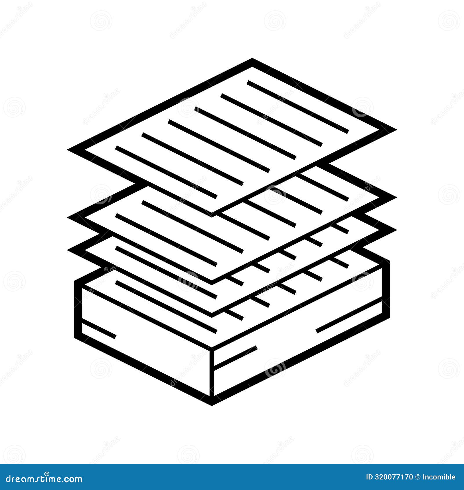 Stack of Paper Icon in Isometry. Image for Website, App, Logo, UI ...