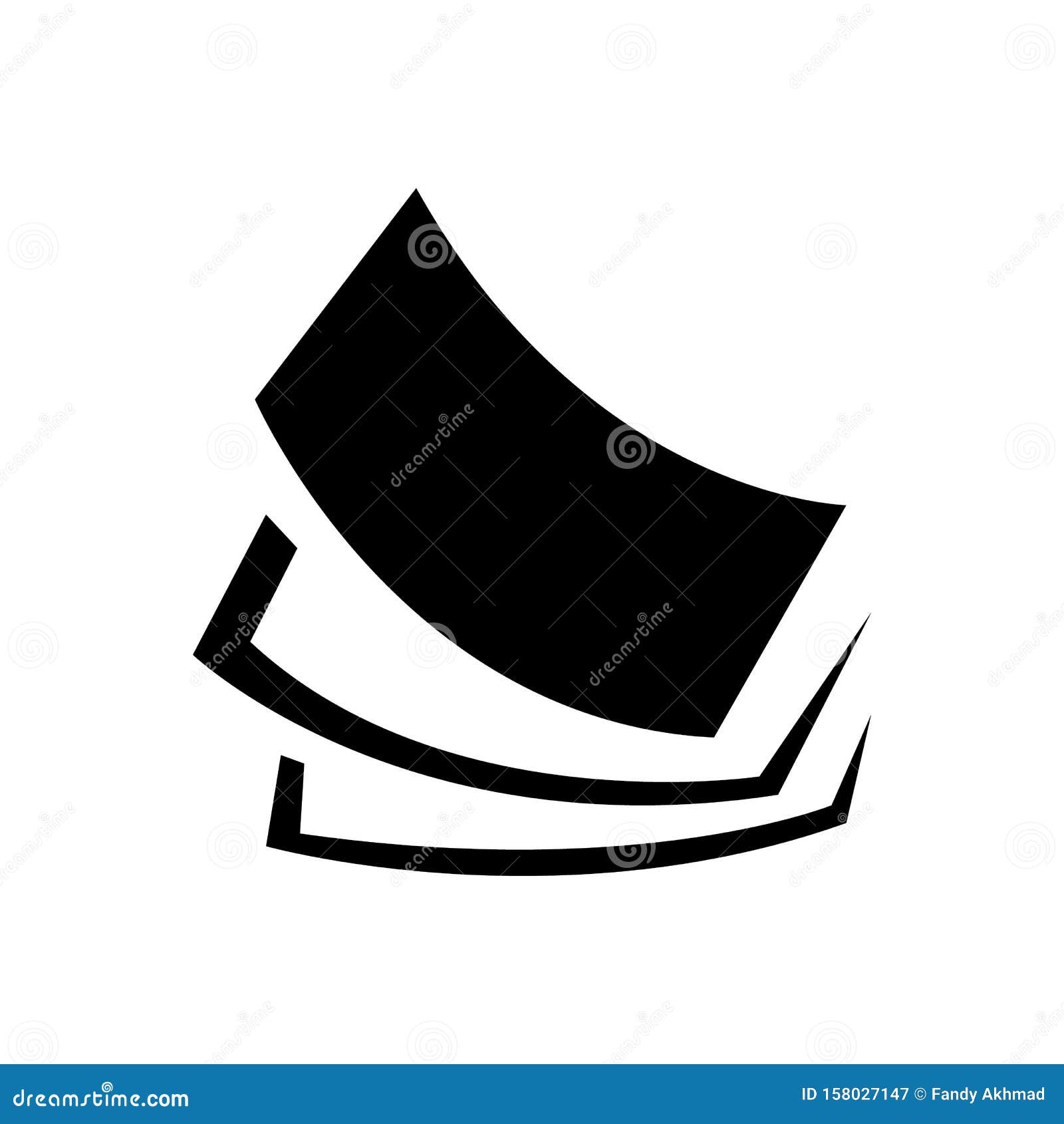 Stack of Paper Icon Vector Logo Stationery Stacked Papers Template ...