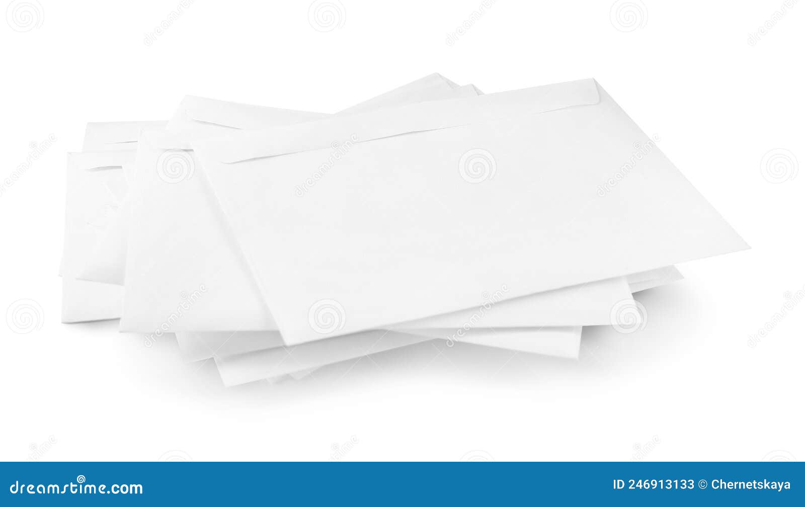 Stack of Paper Letters on White Background Stock Image - Image of ...