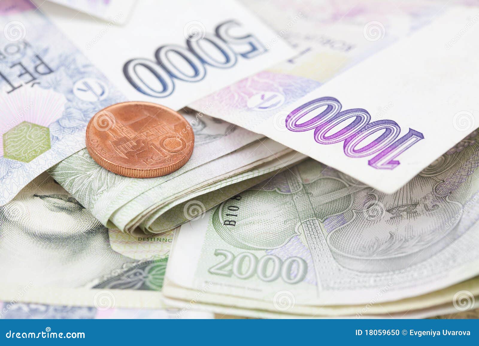Stack of Paper Money and Coins Stock Photo - Image of full, group: 18059650
