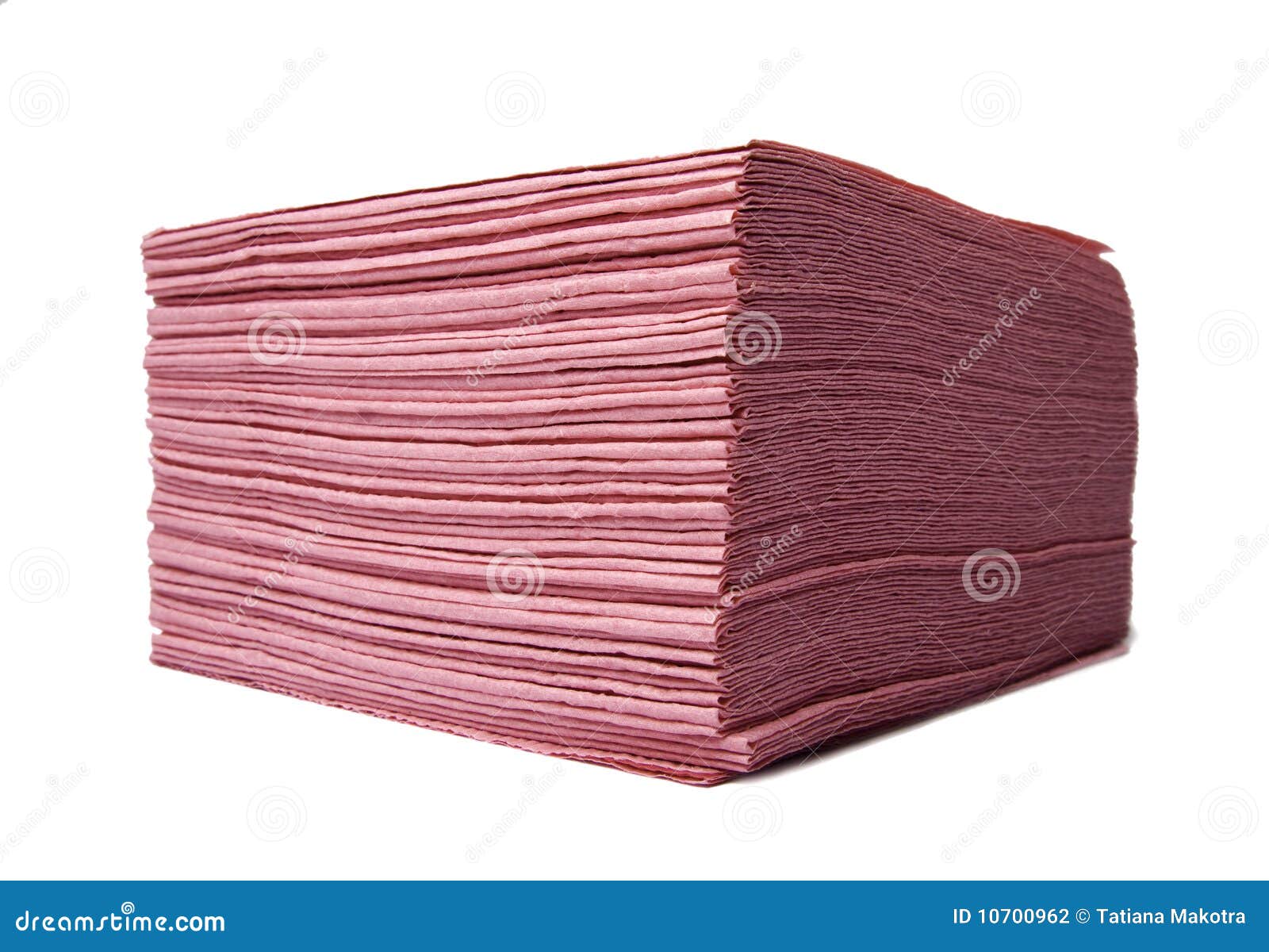 Stack of the Paper Napkins on White Background. Stock Photo - Image of ...