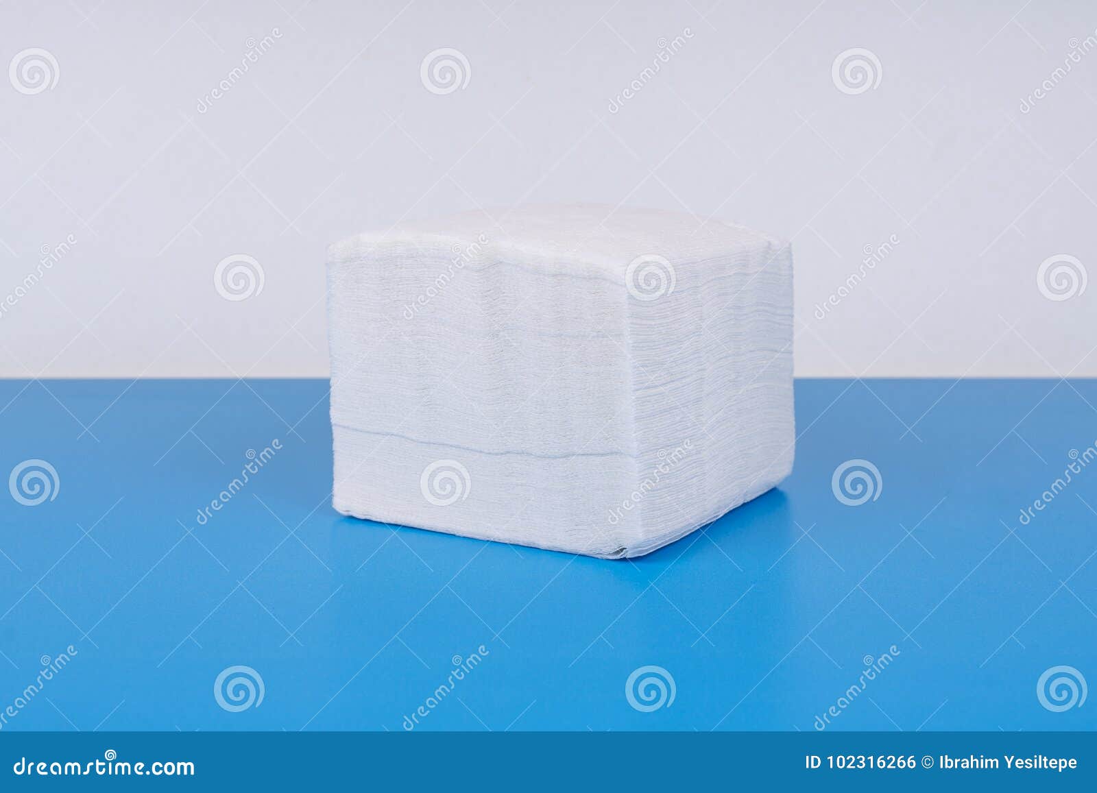 Stack of Paper Napkins on White Background Stock Photo - Image of shot ...
