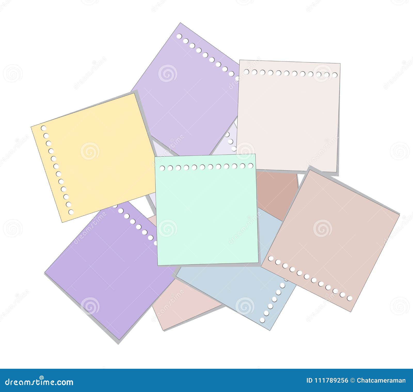 Note paper vector set stock vector. Illustration of business - 111789256
