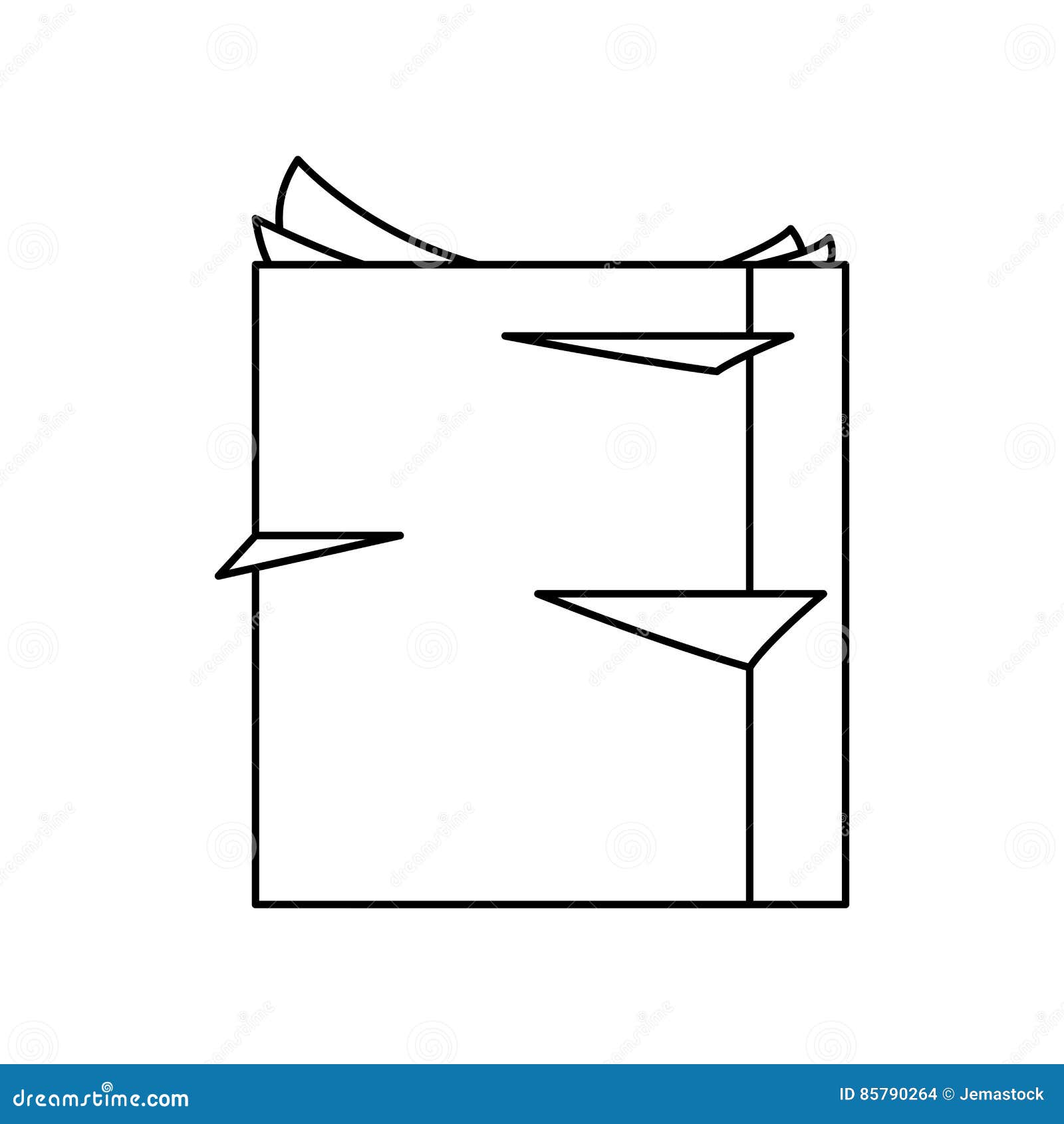 Stack of paper pages stock vector. Illustration of empty - 85790264