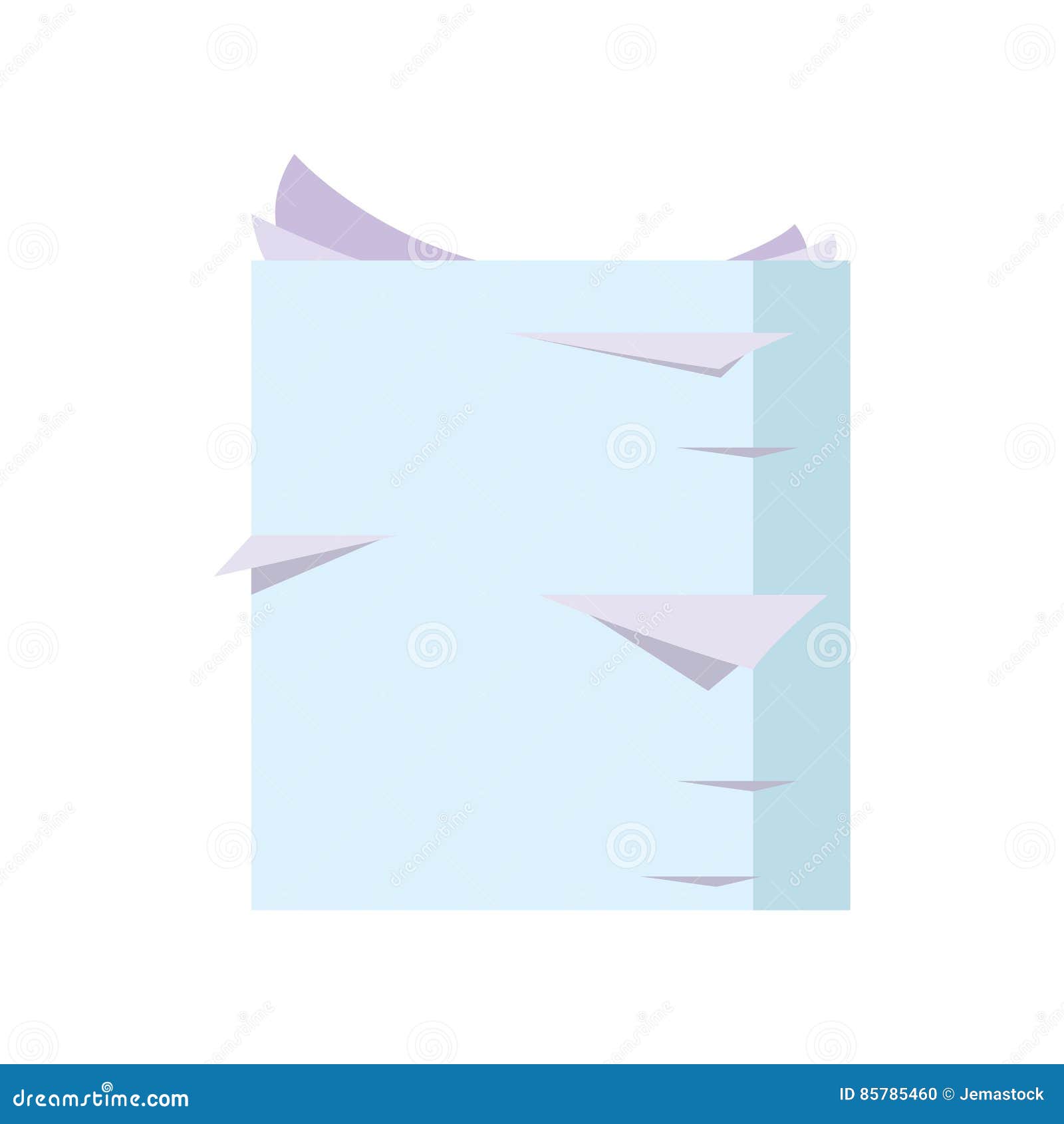 Stack of paper pages stock vector. Illustration of memo - 85785460
