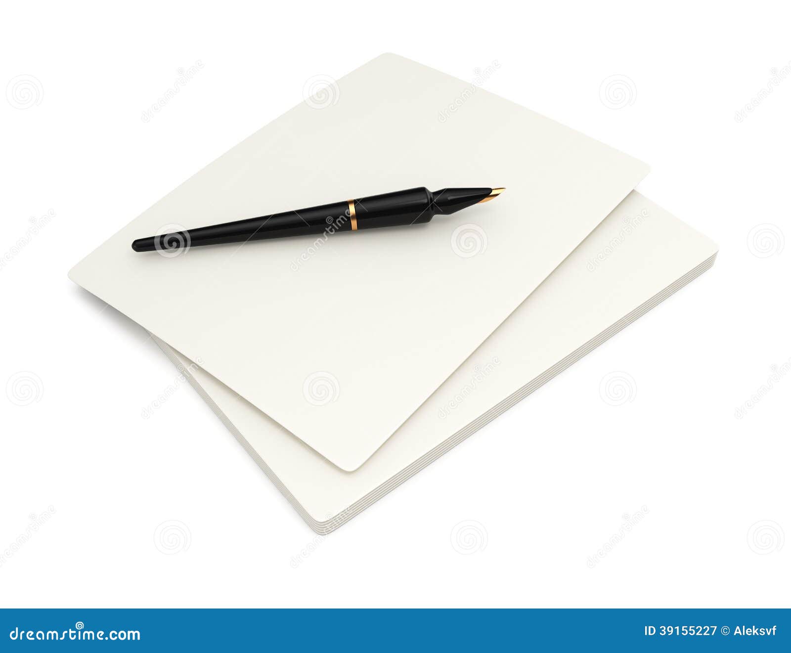 Stack of paper and pen stock illustration. Illustration of blank - 39155227