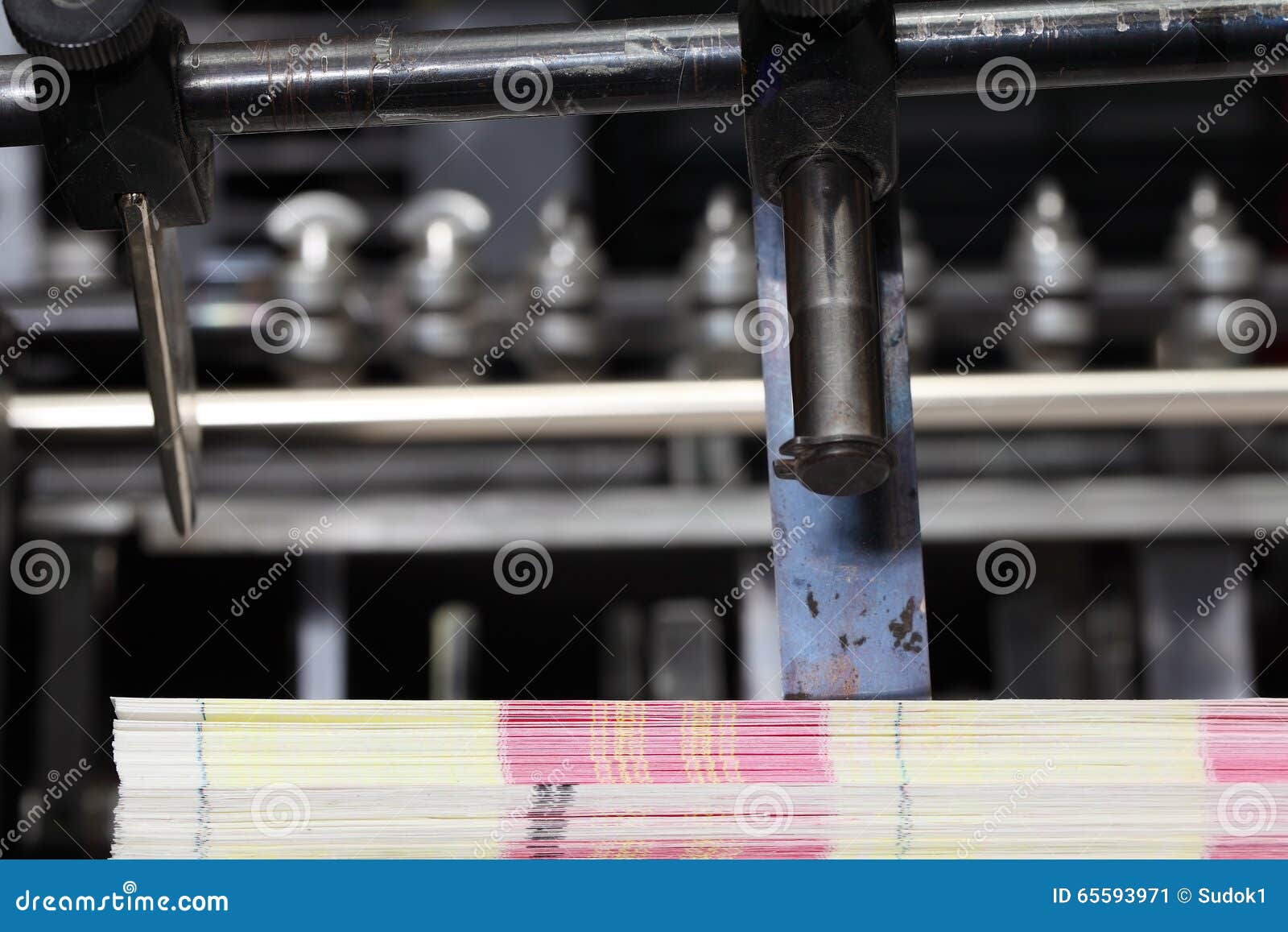 Stack of Paper in the Printing Machine Stock Image - Image of ...