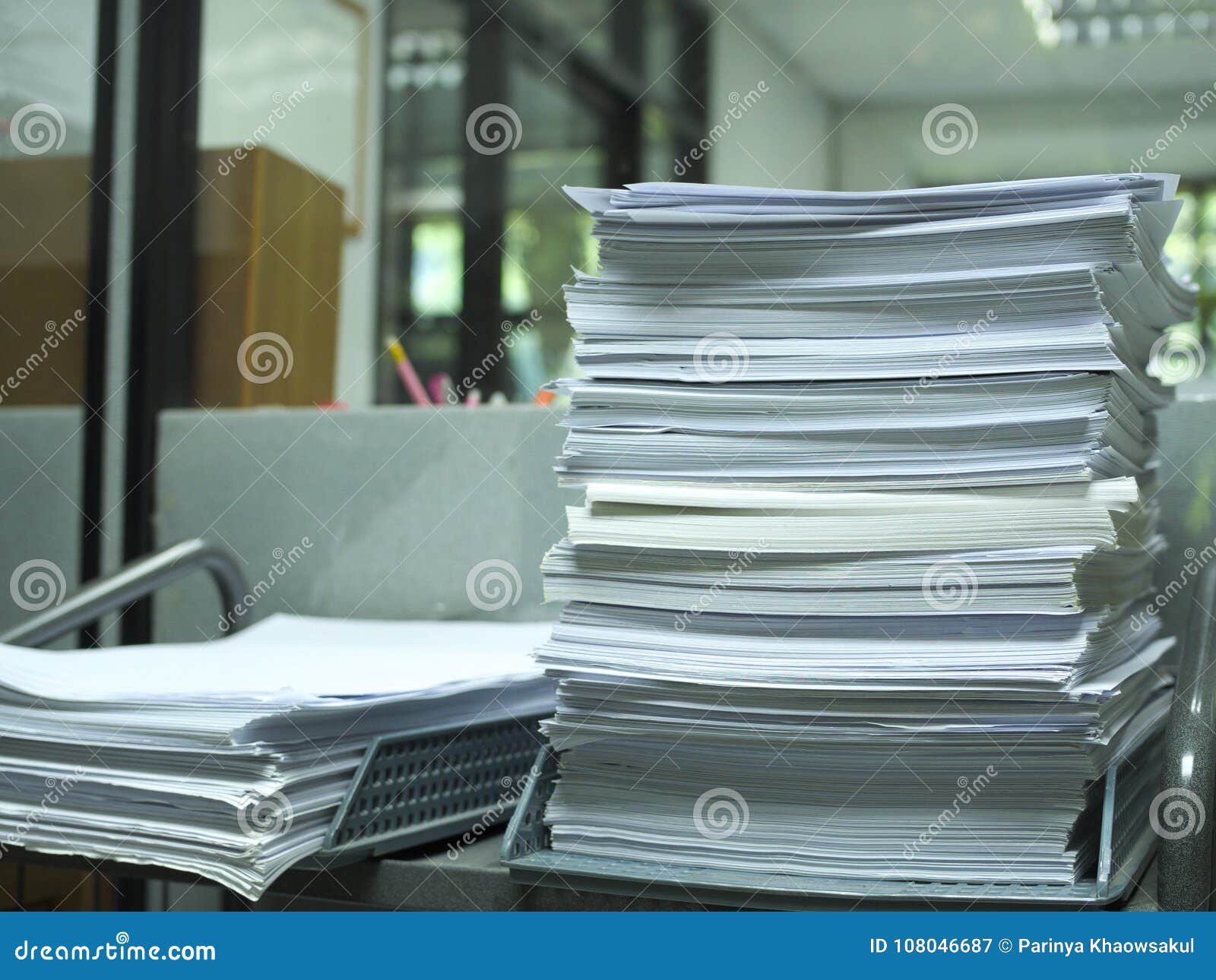 Stack Of Paper Pile File Office Desk Pc Computer Royalty-Free Stock ...