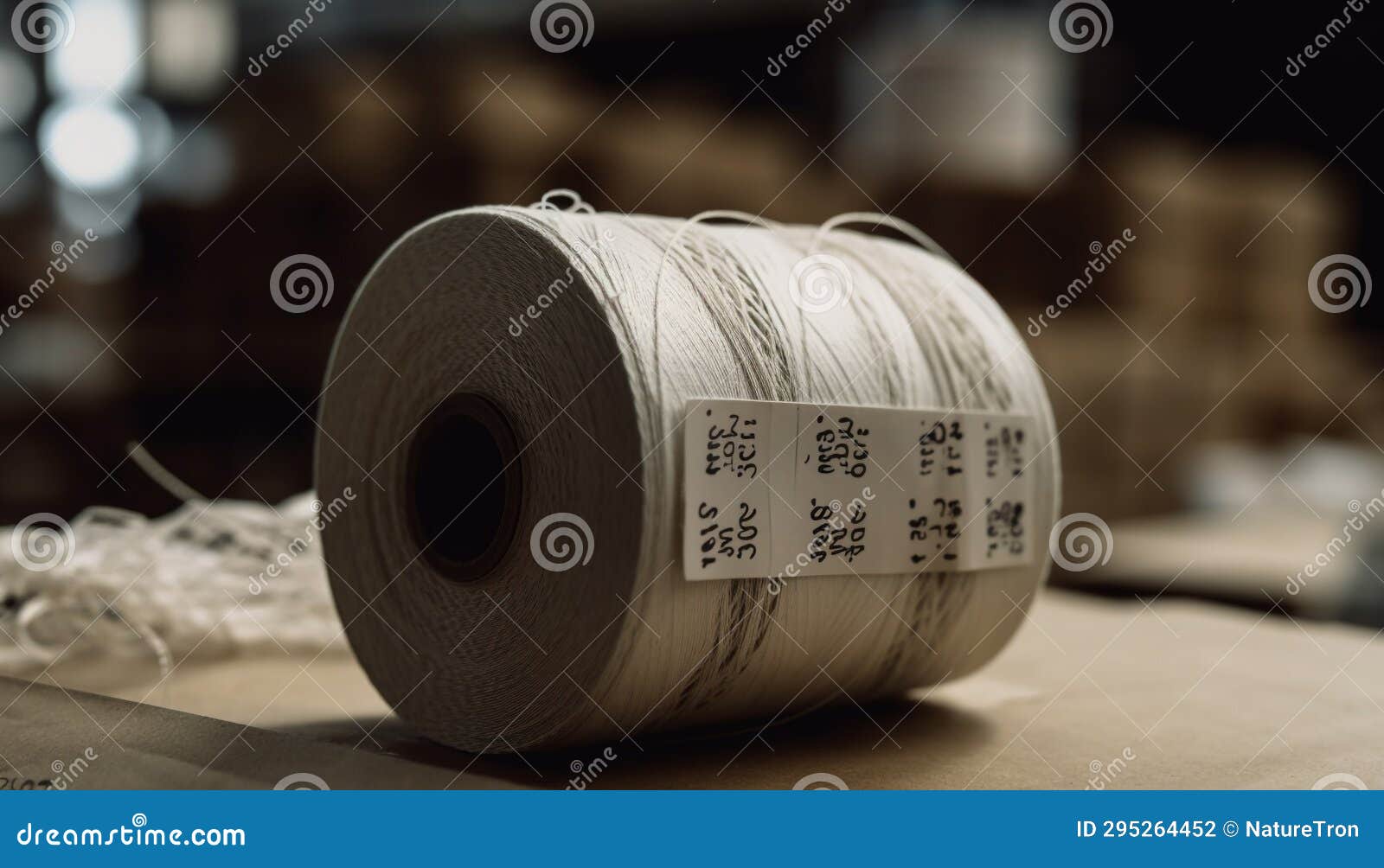 Stack of Paper Roll of Thread Roll of Paper Stock Illustration ...
