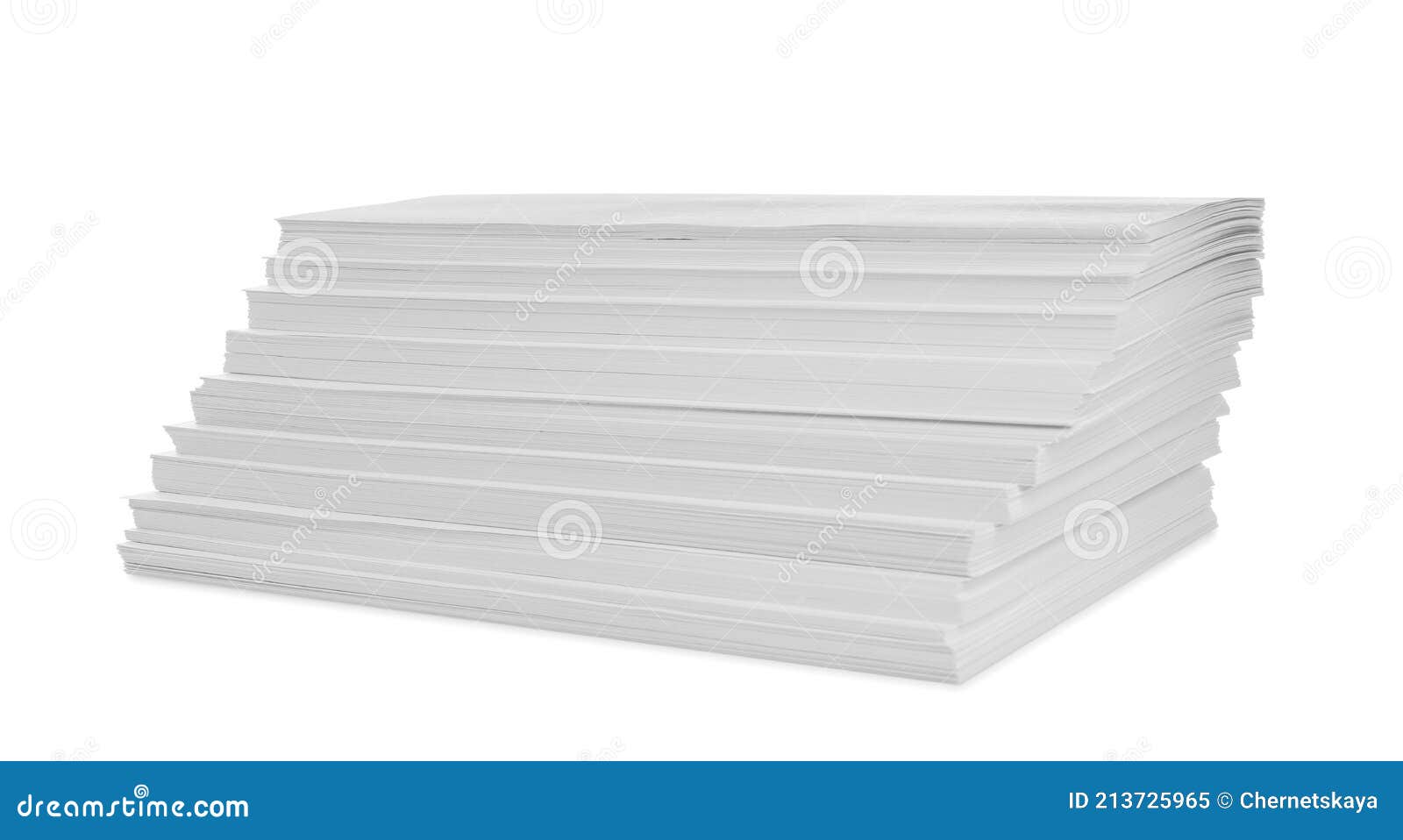 Stack of Paper Sheets Isolated on White Stock Image - Image of high ...