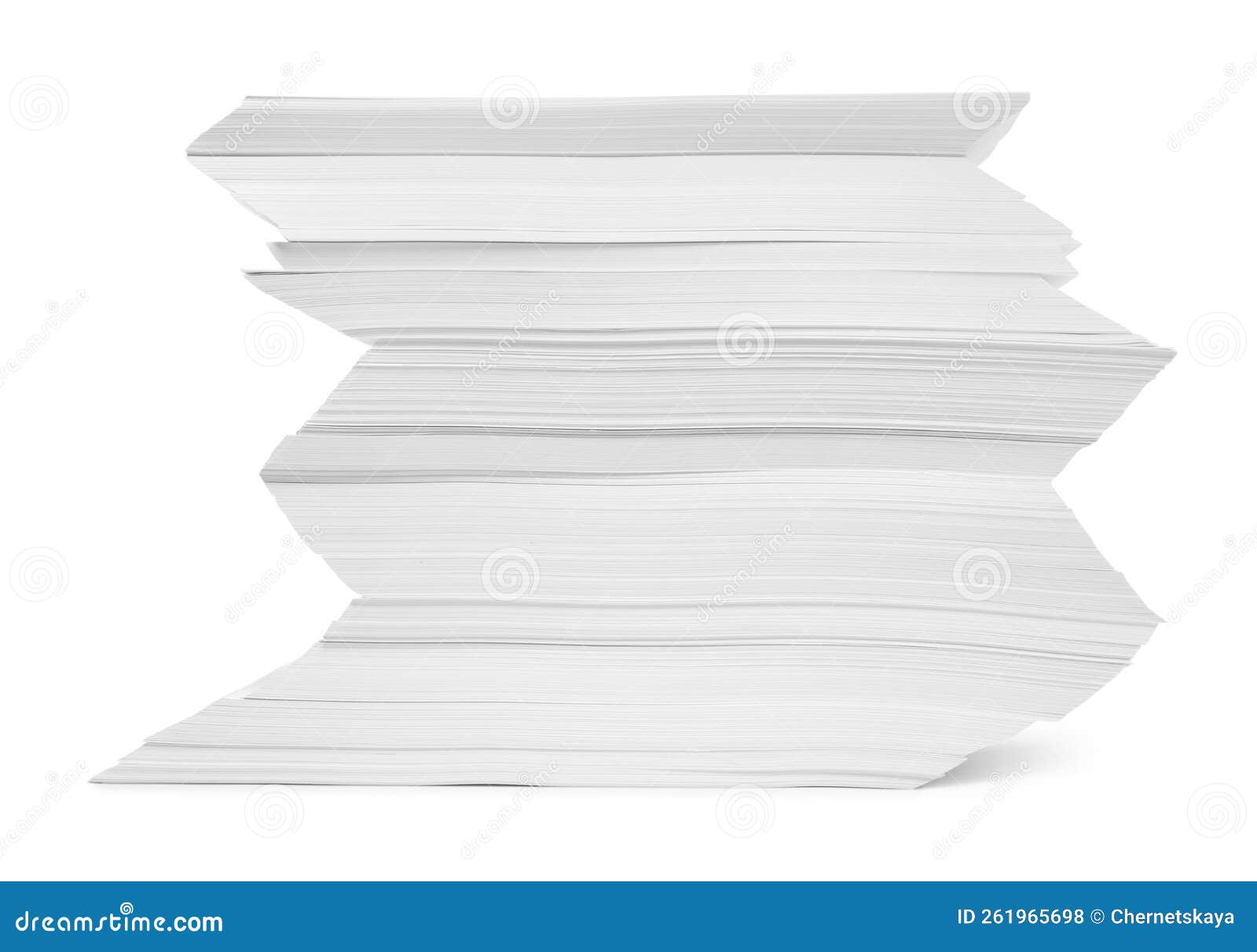Stack of Paper Sheets Isolated on White Stock Photo - Image of recycled ...