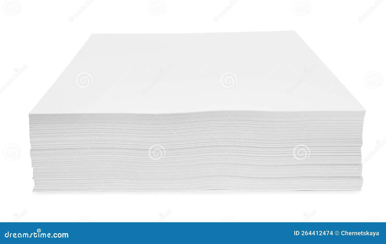 Stack of Paper Sheets Isolated on White Stock Photo - Image of document ...